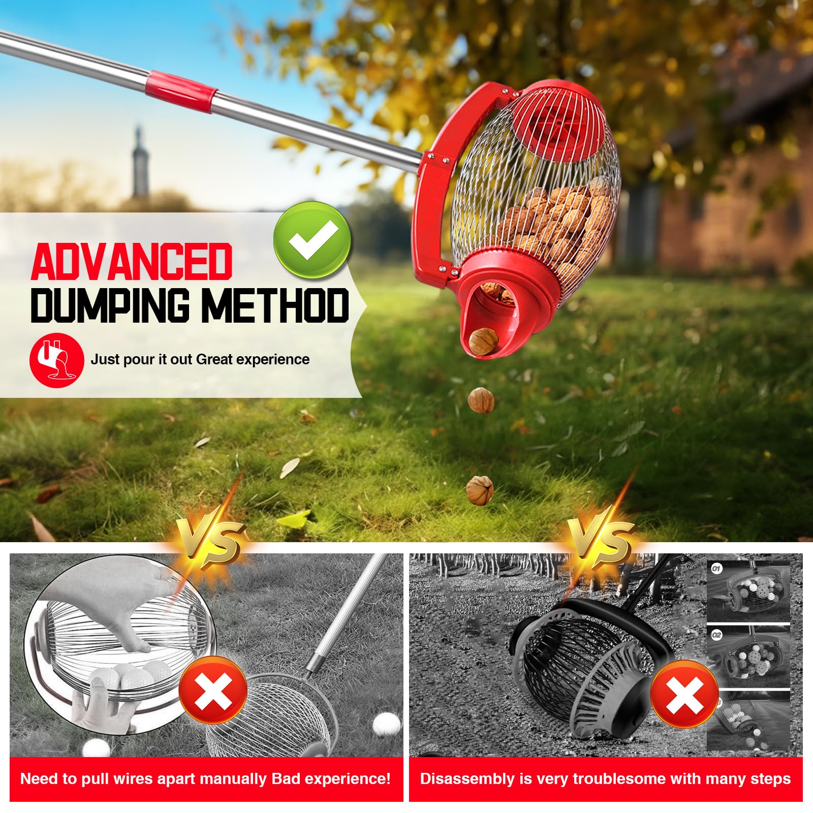Chestnut Cutter Bewinner Nut Gatherer, Multifunctional Acorn Picker ...