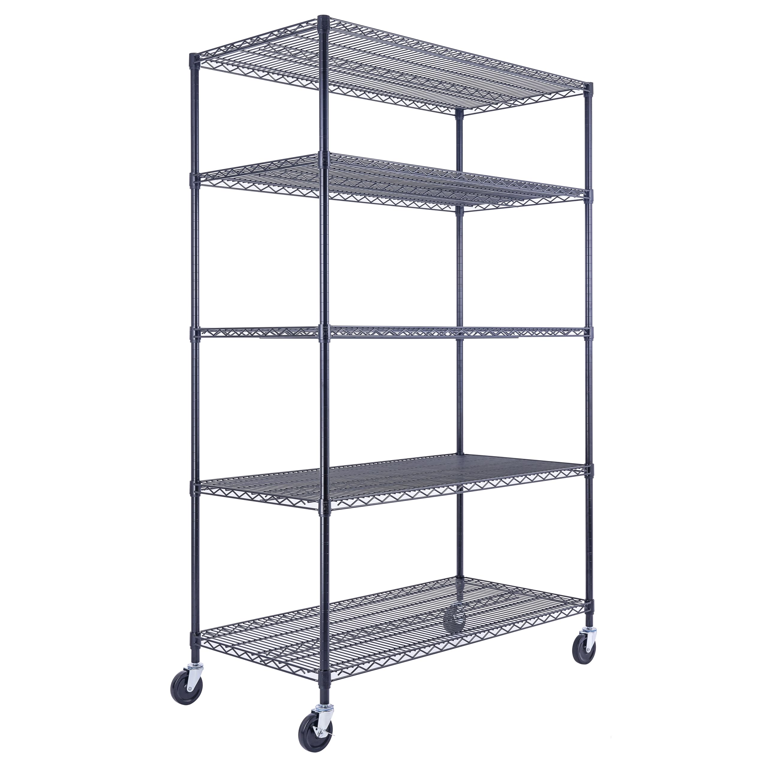 Amazon.com: 48"x24"x72" Prime Heavy Duty Black 5-Tier Steel Wire ...