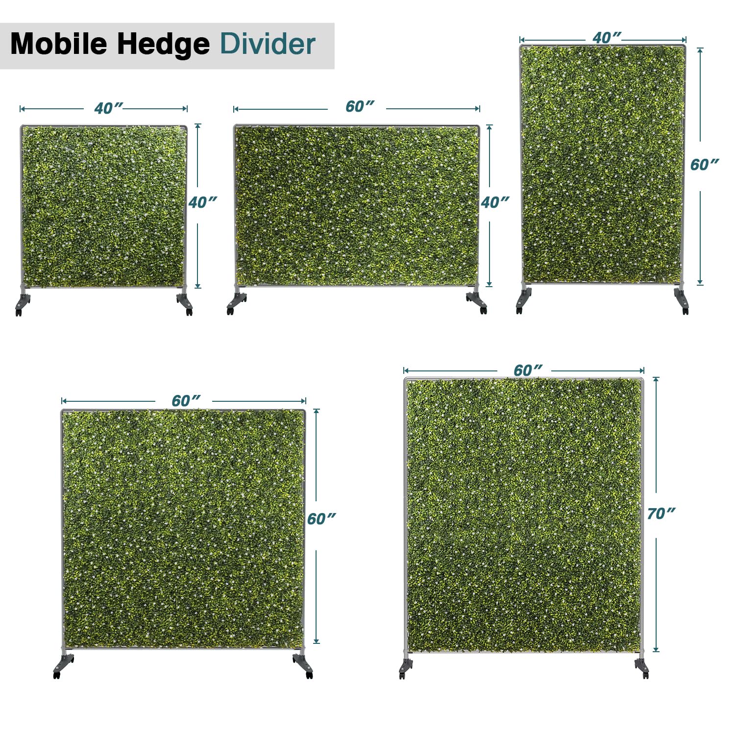 Snapklik.com : ECOOPTS H60 X W40 Artificial Plant Hedge Room Divider