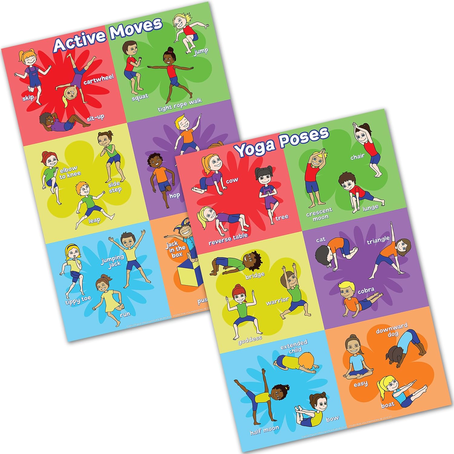 Amazon.com: Covelico PE Posters for Gym for Elementary, Set of 2 ...