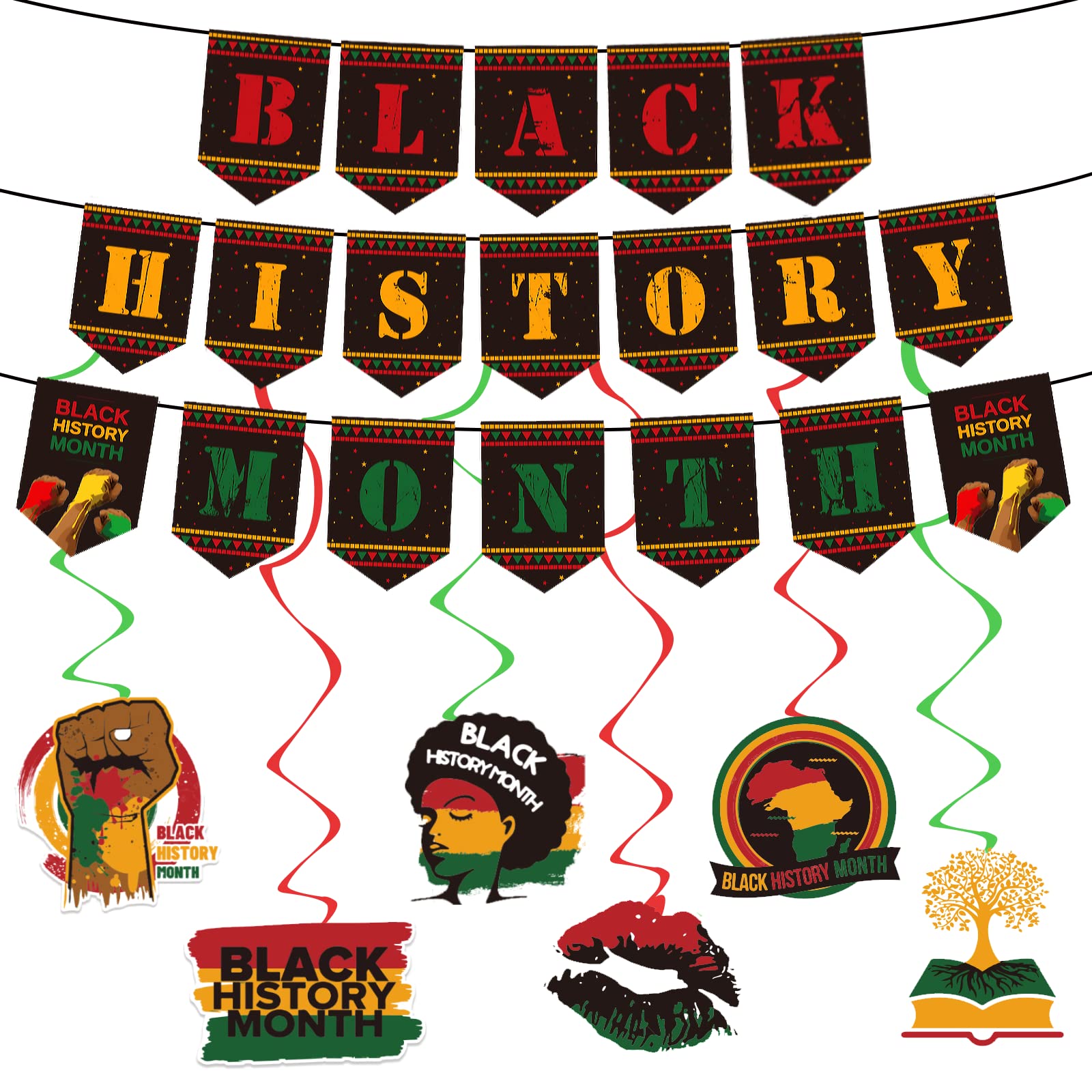 Amazon.com: Black History Month Decorations Banner African American ...