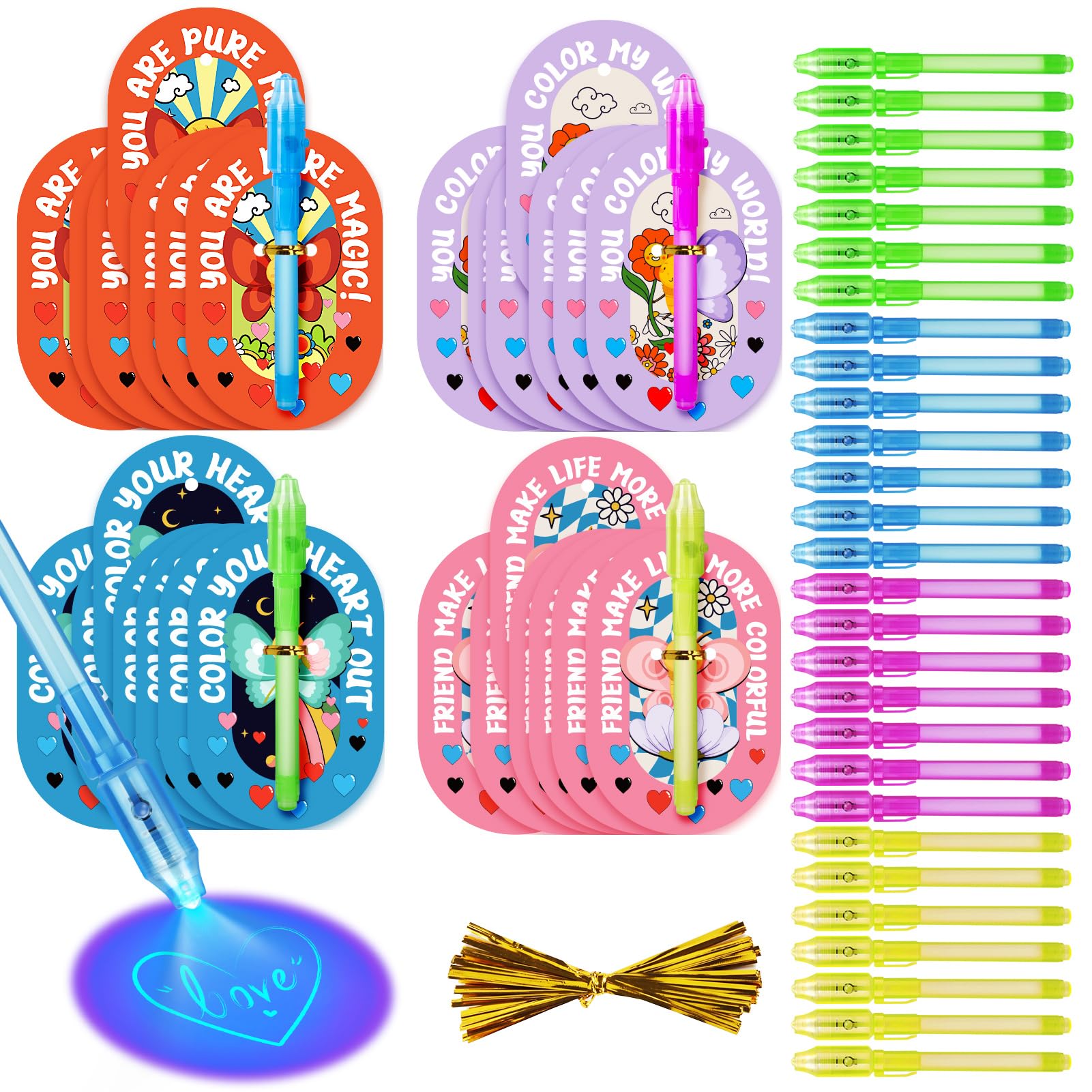 Amazon.com: Feltom 28 Pack Valentines Day Gifts for Kids with Invisible ...