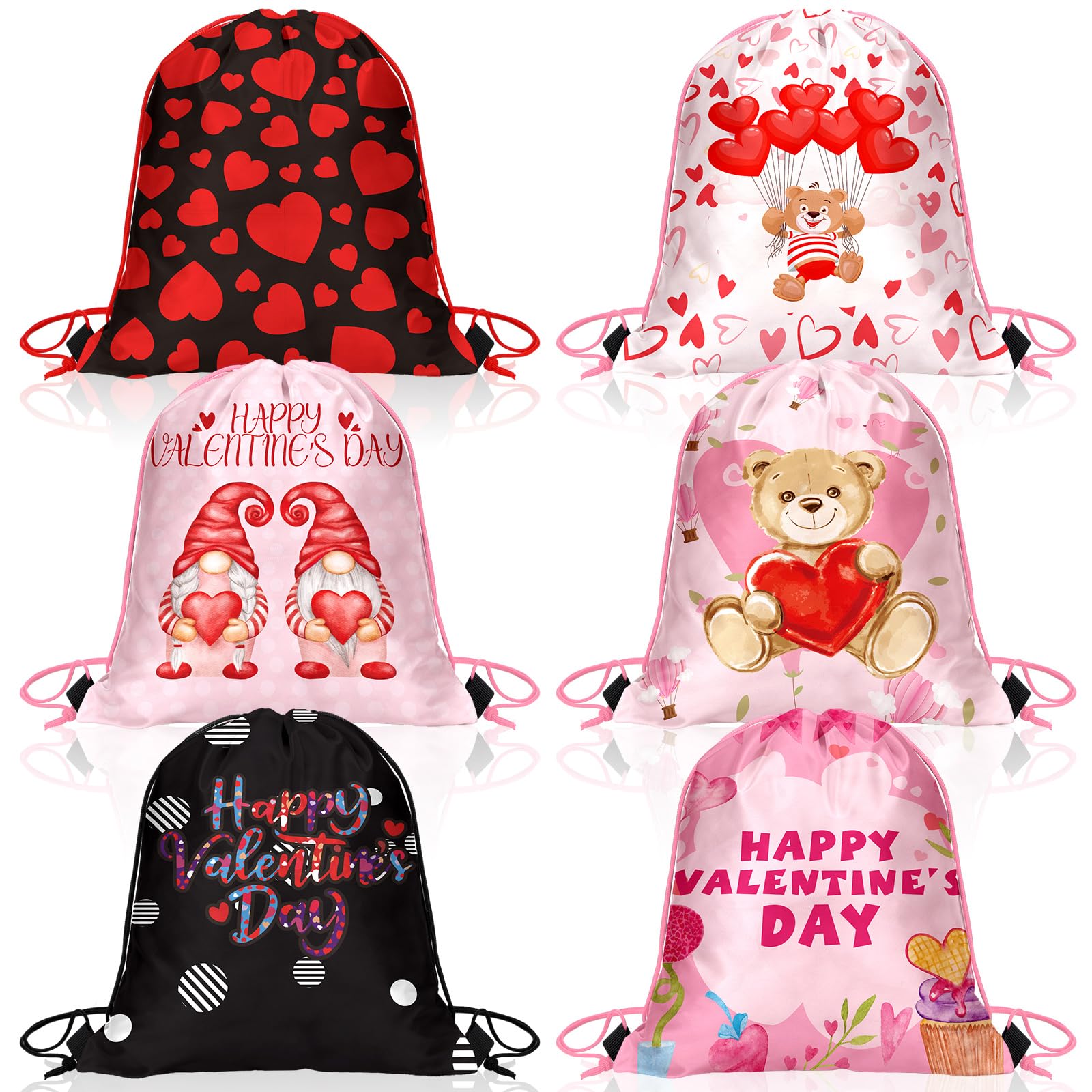 Amazon.com: Dansydaisy 24 Pcs Valentines Party Favor Drawstring ...