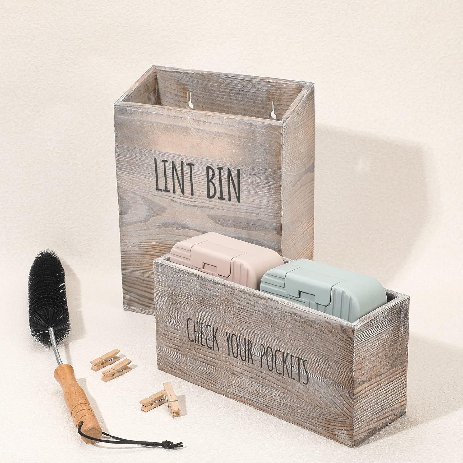 Amazon.com: 2 Pcs Magnetic Lint Bin for Laundry Room Magnetic Lint Bin ...