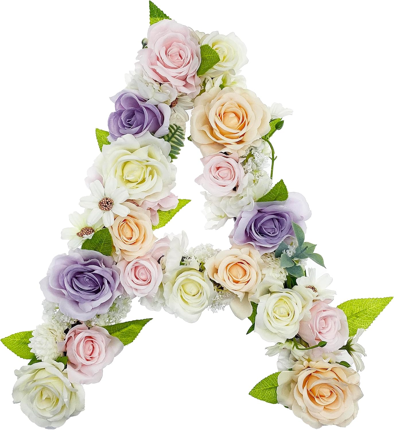 Amazon.com: Flower Letters Artificial Floral A-Z Initial Alphabet Faux ...
