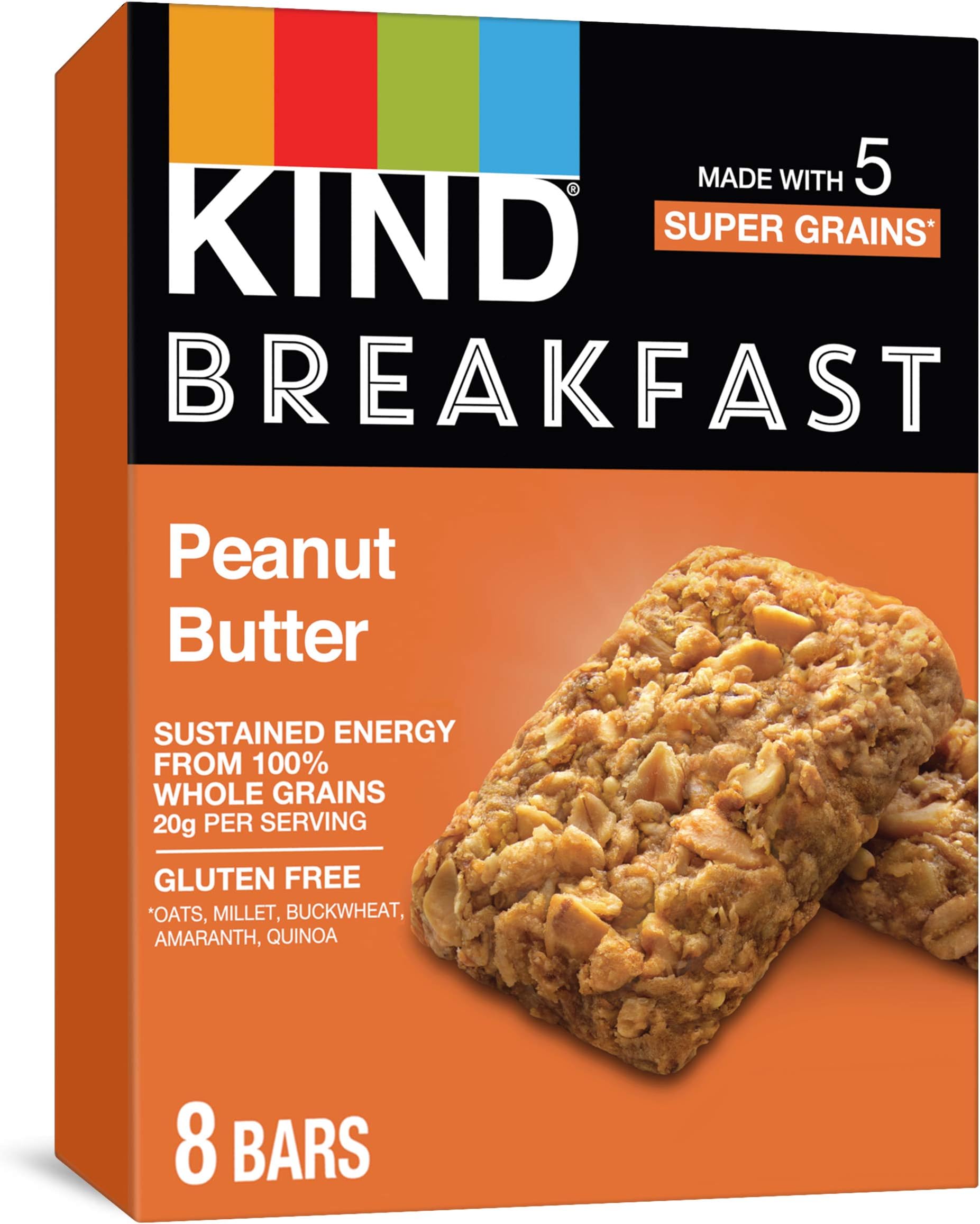 Amazon.com: KIND Breakfast Bars, Blueberry Almond, Gluten Free, 1.8oz ...