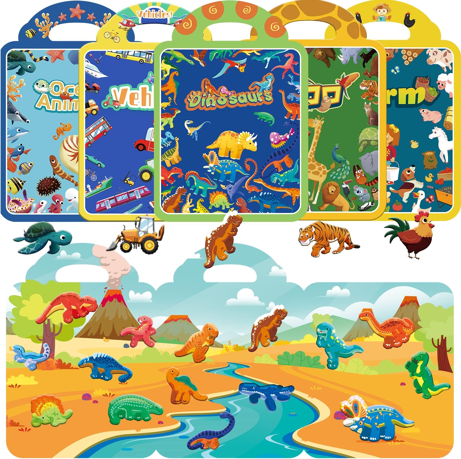 Amazon.com: JOYIN 3 Pcs Reusable Sticker Book-Reusable Make a Face ...