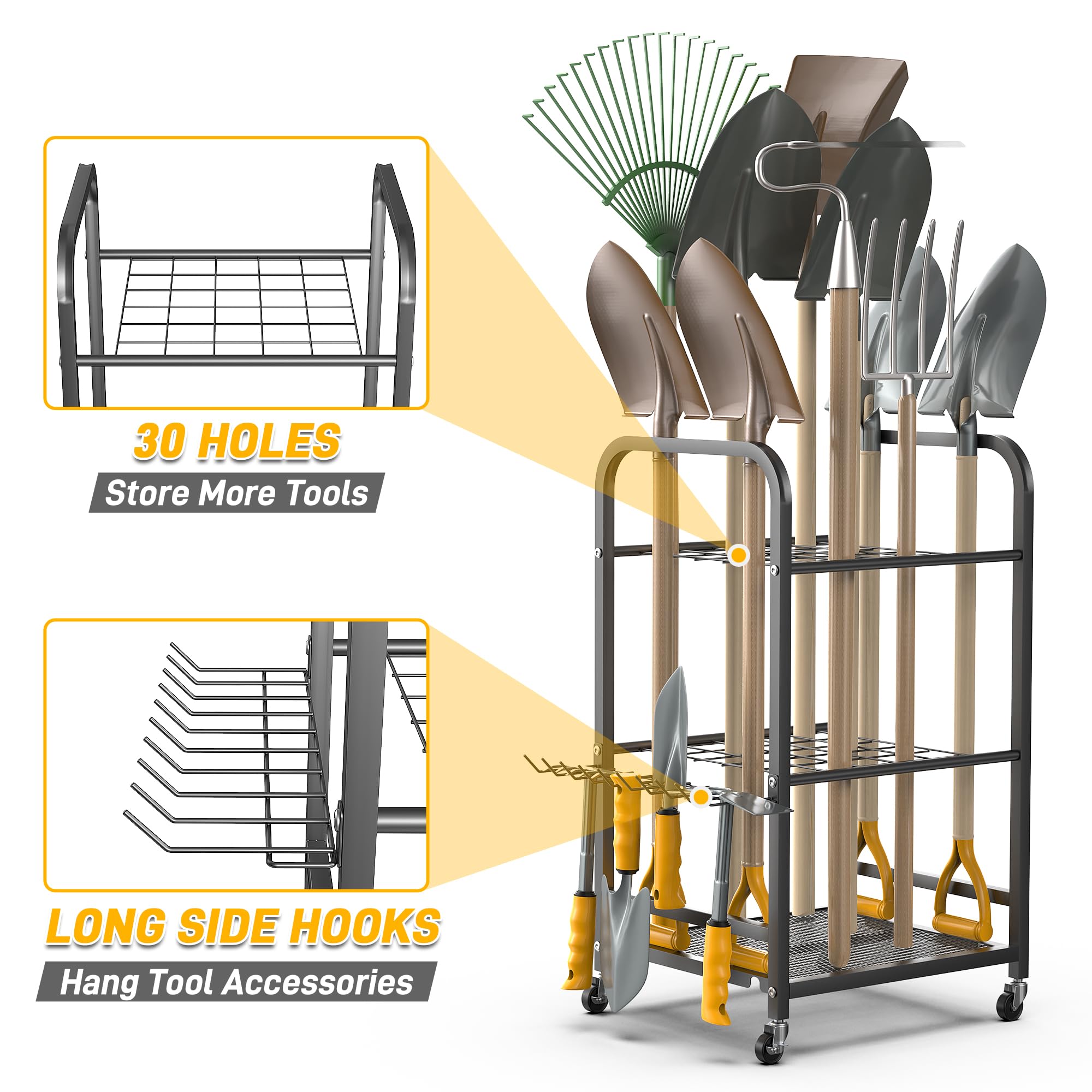 Snapklik.com : Ultrawall Garden Tool Organizer Stand, Yard Tool Storage ...