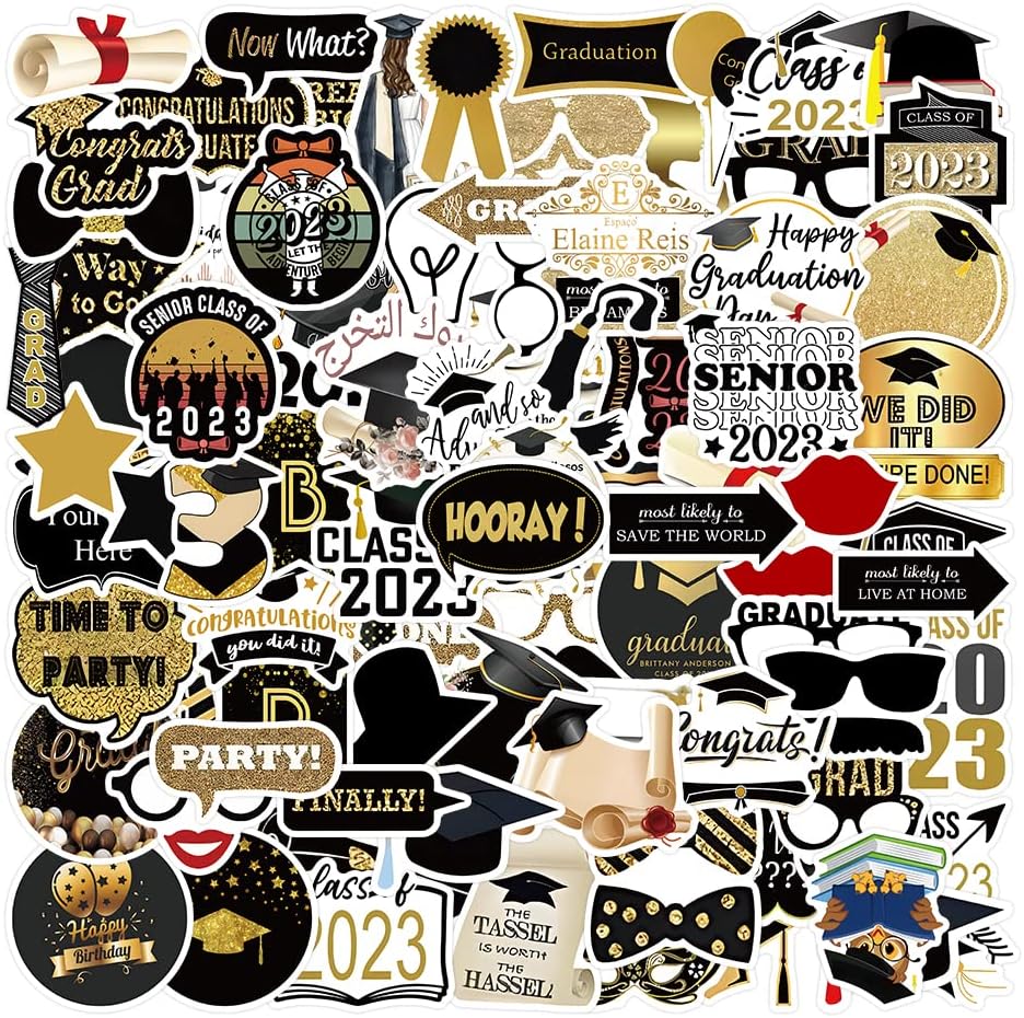 Amazon.com: 100PCS Graduation Stickers Class of 2023 College Stickers ...