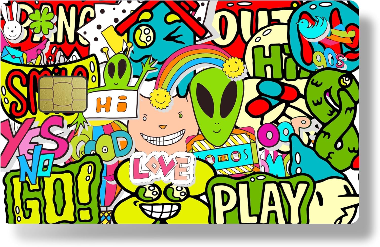 Amazon.com: Custom Credit Card Skin Sticker Funny Meme Style ...