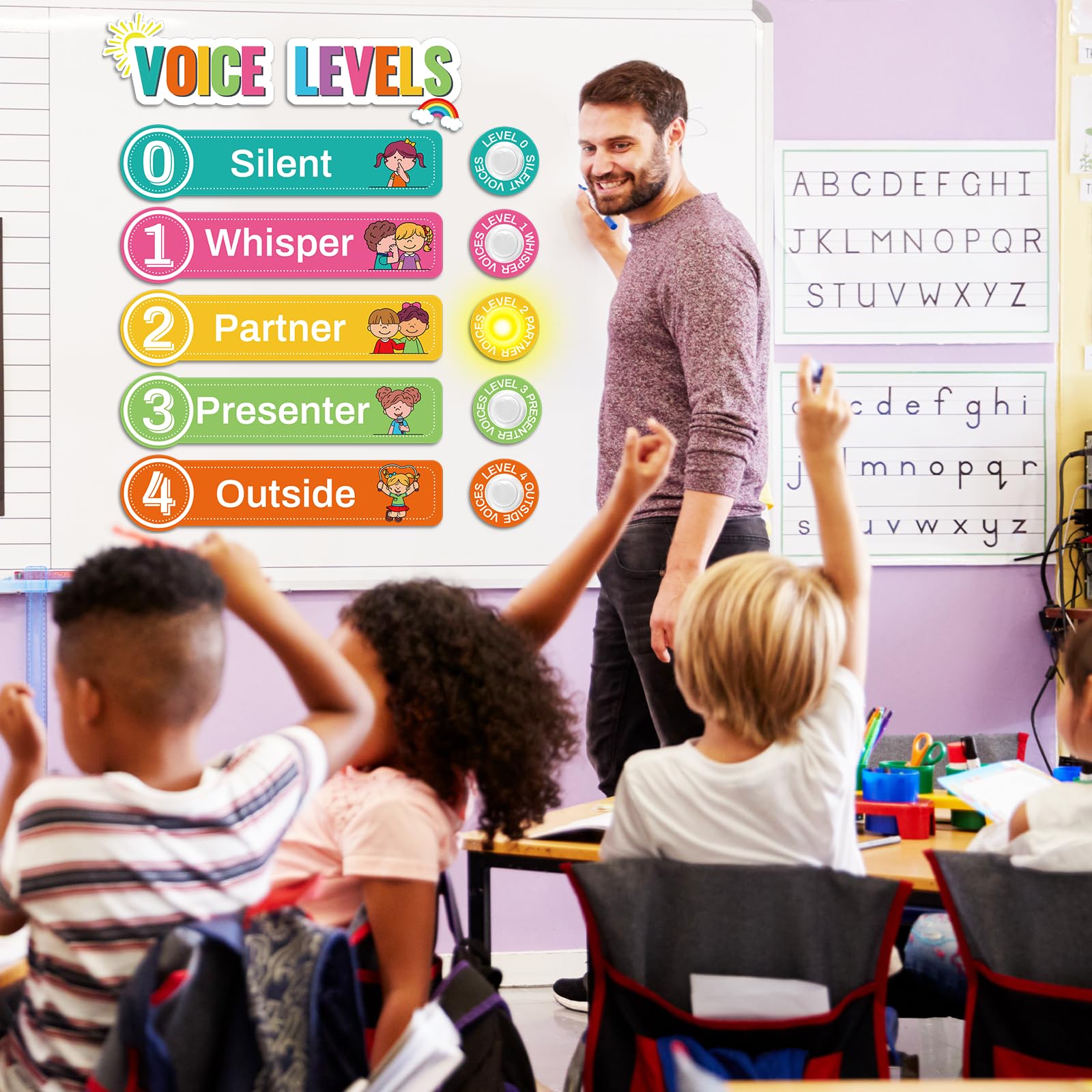 Behavior Management Classroom Tools D24TIME Voice Level Chart For ...