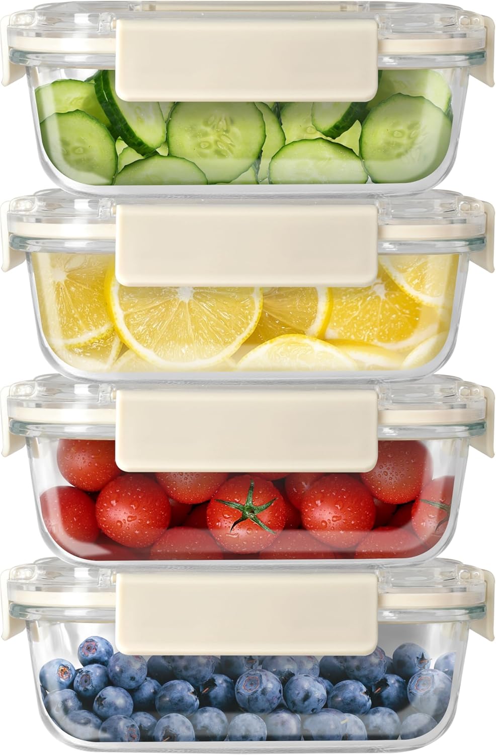 Amazon.com: Heal Smart All Temp Food Storage Container, Glass Meal Prep ...