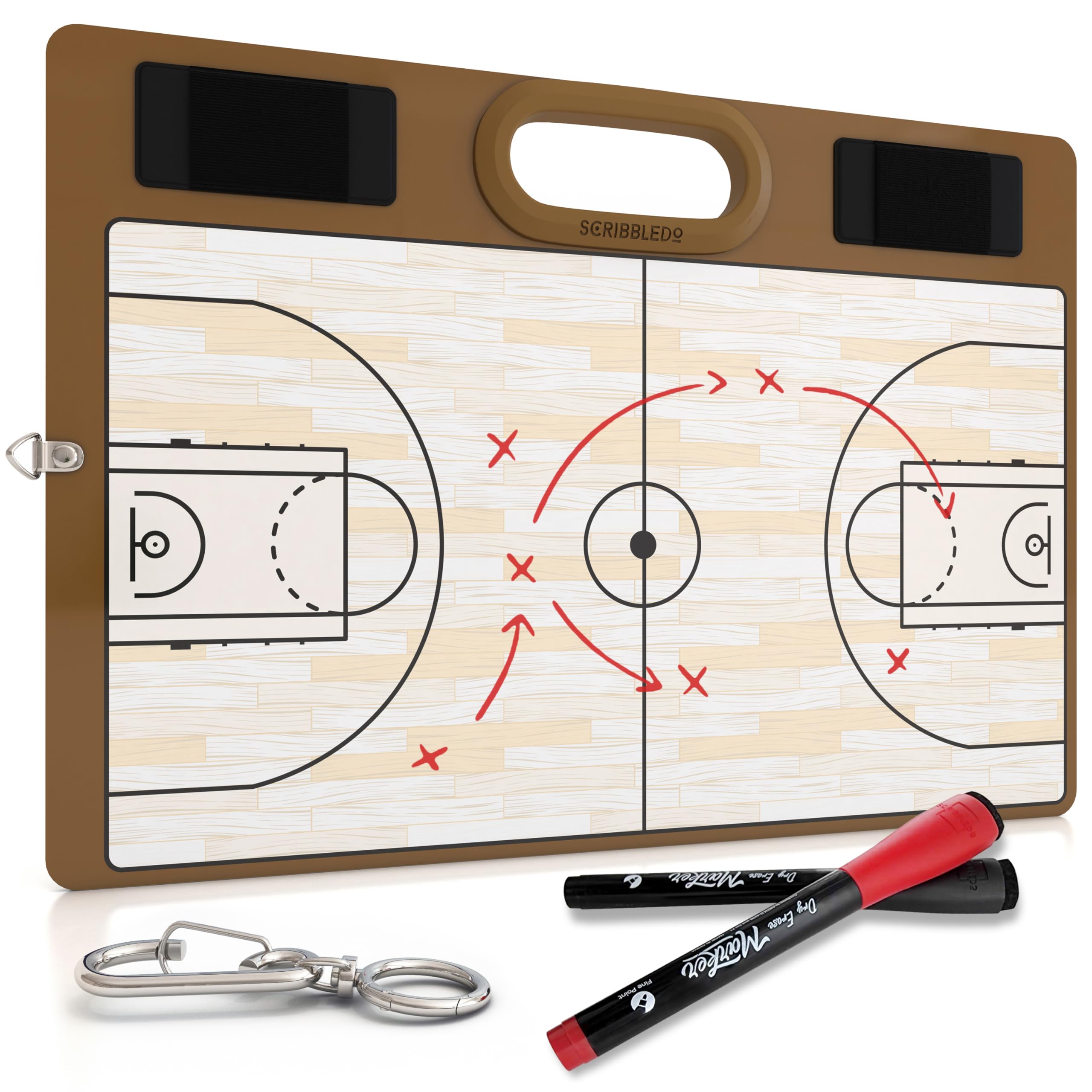 Amazon.com: Basketball Dry Erase Board for Coaches 15x10.5 Double Sided ...