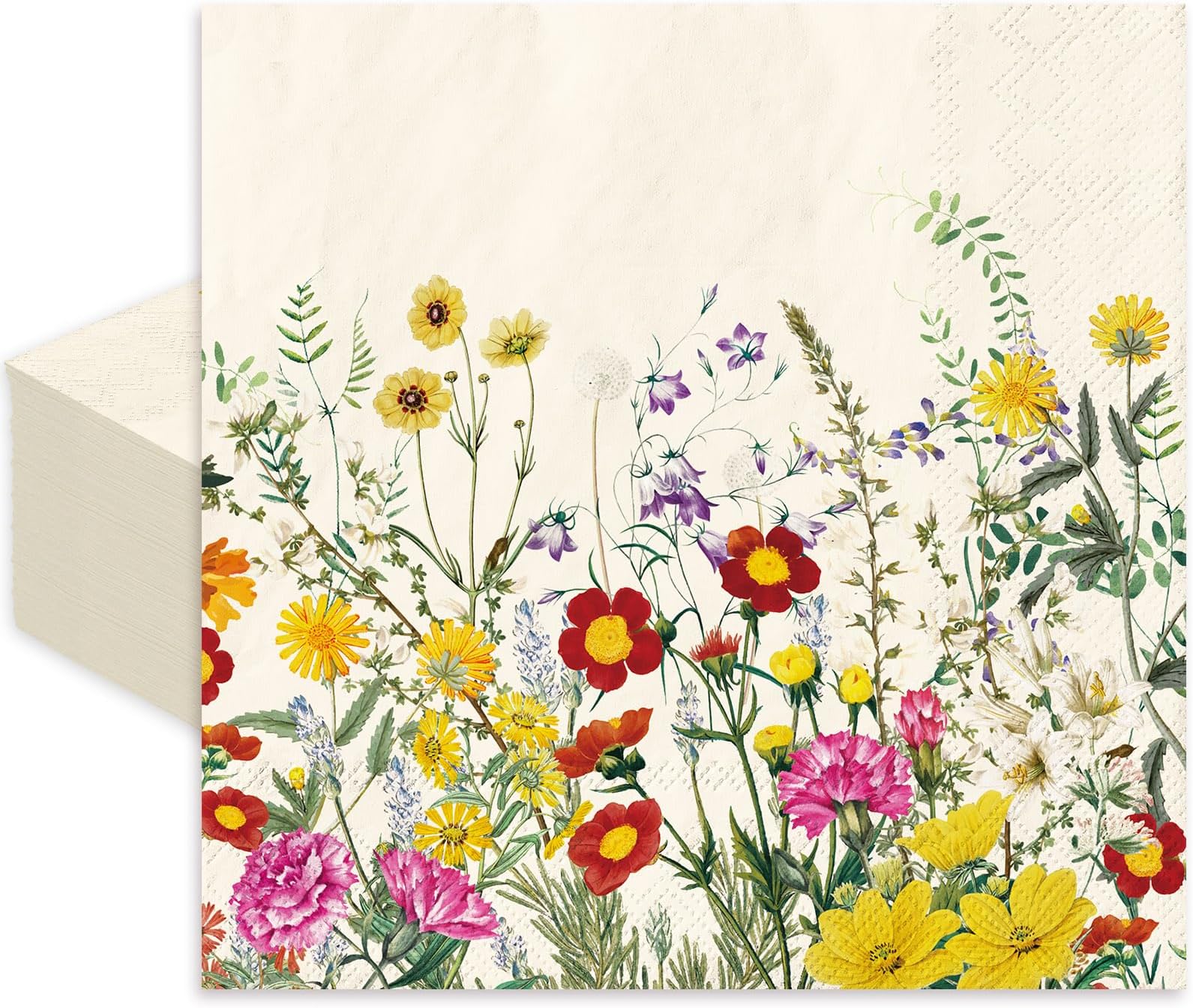 Amazon.com: AnyDesign 80Pcs William Morris Floral Paper Napkins Green ...