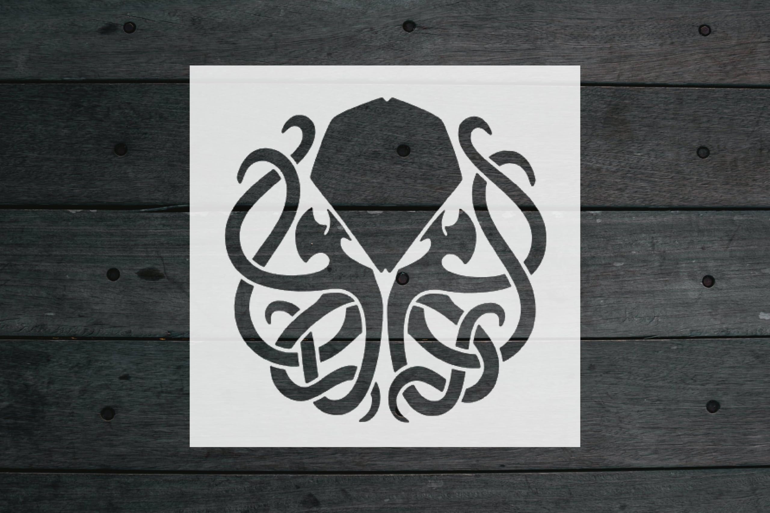 Kraken Stencil Premium Vector | Kraken Logo Octopus Head Skull Logo