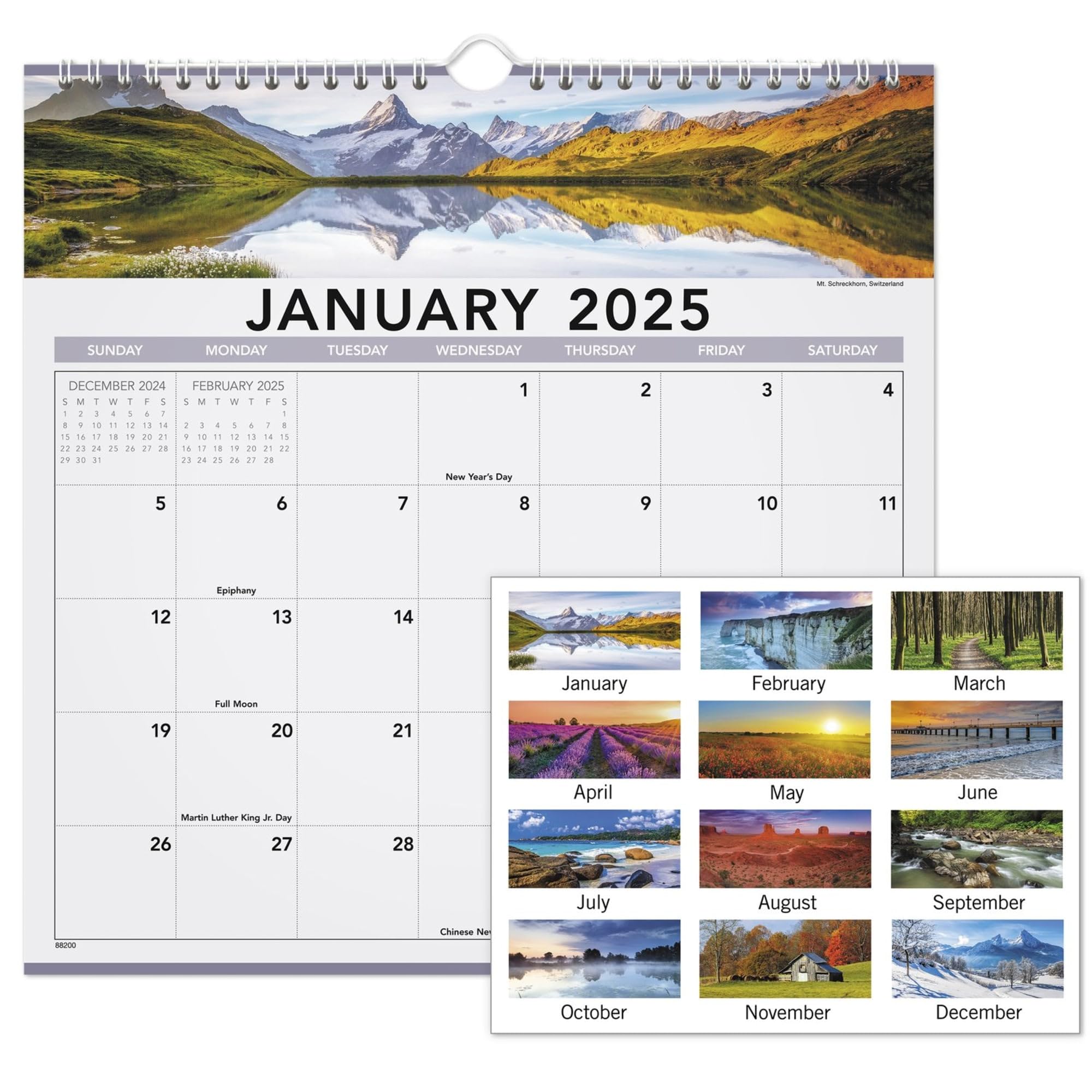 Snapklik.com : 2025 AT-A-GLANCE Landscape Monthly Wall Calendar