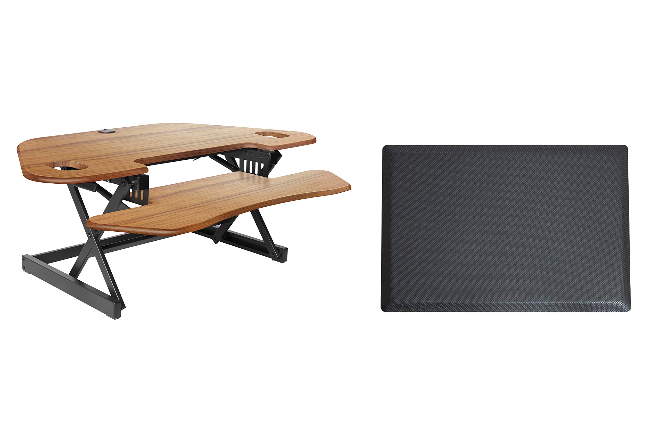 Snapklik.com : Rocelco 46" Height Adjustable Corner Standing Desk Converter