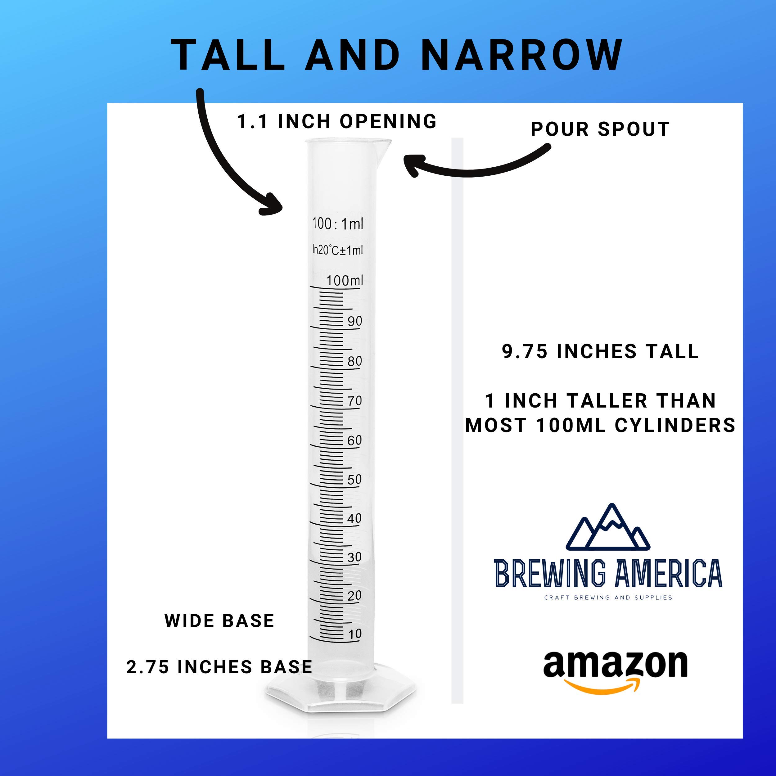 Snapklik.com : Brewing America 100ml Plastic Graduated Cylinder Beaker ...