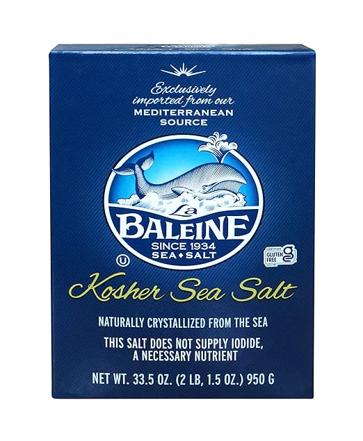Amazon.com : La Baleine Kosher Sea Salt, 33.5oz : Grocery & Gourmet Food