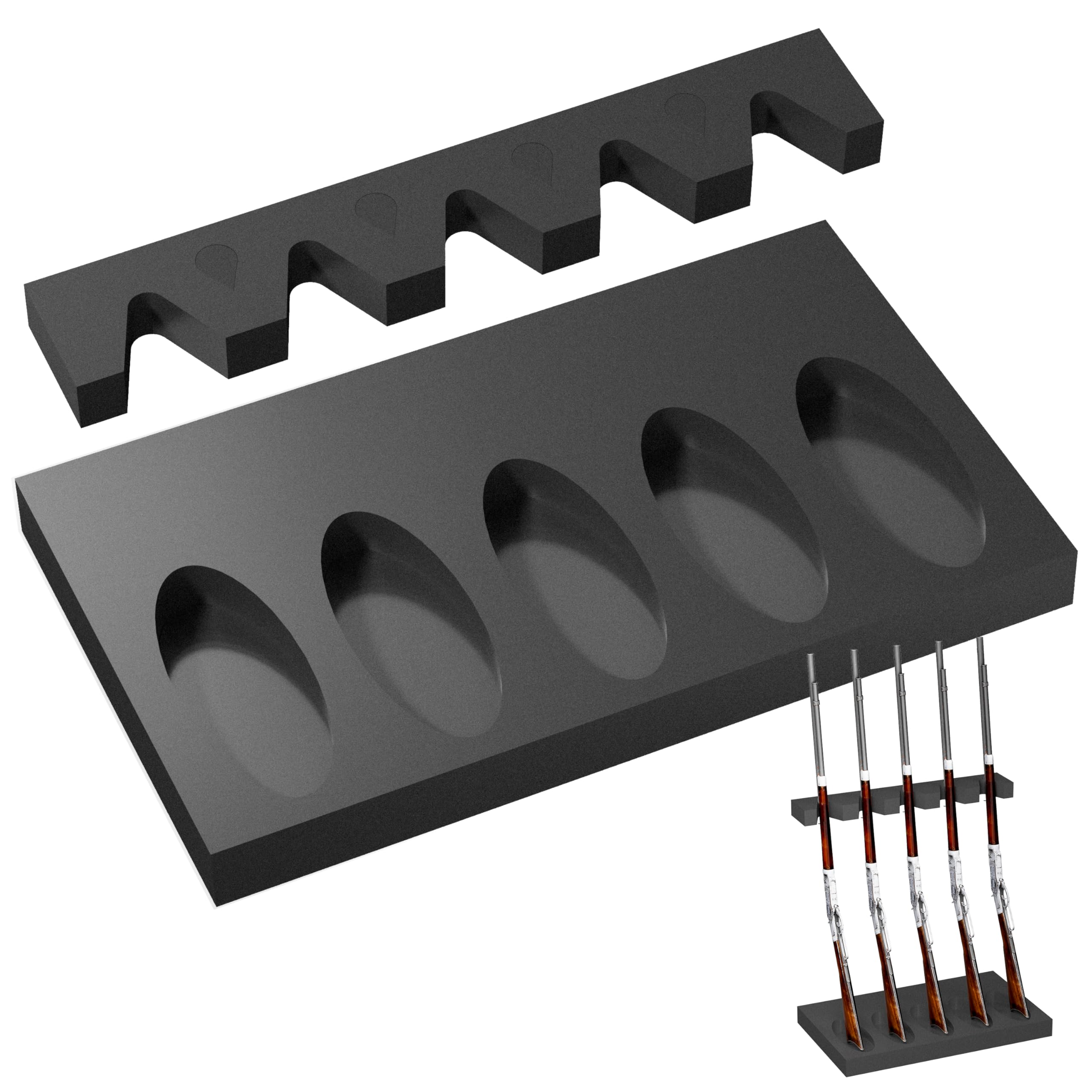 GOHIKING Gun Foam Rack for Rifle & Shotgun Storage, Gun Display Holder ...