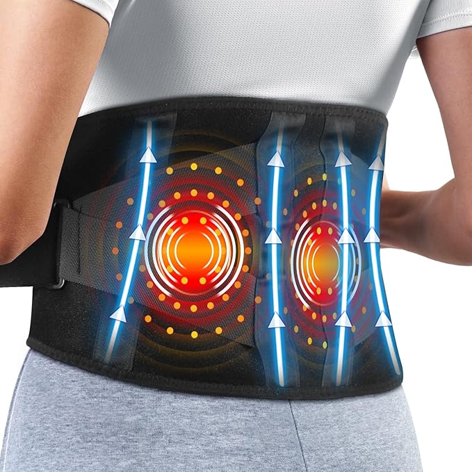 Cordless Heating Pad with Vibration for Back, Lower Back Warmer for ...
