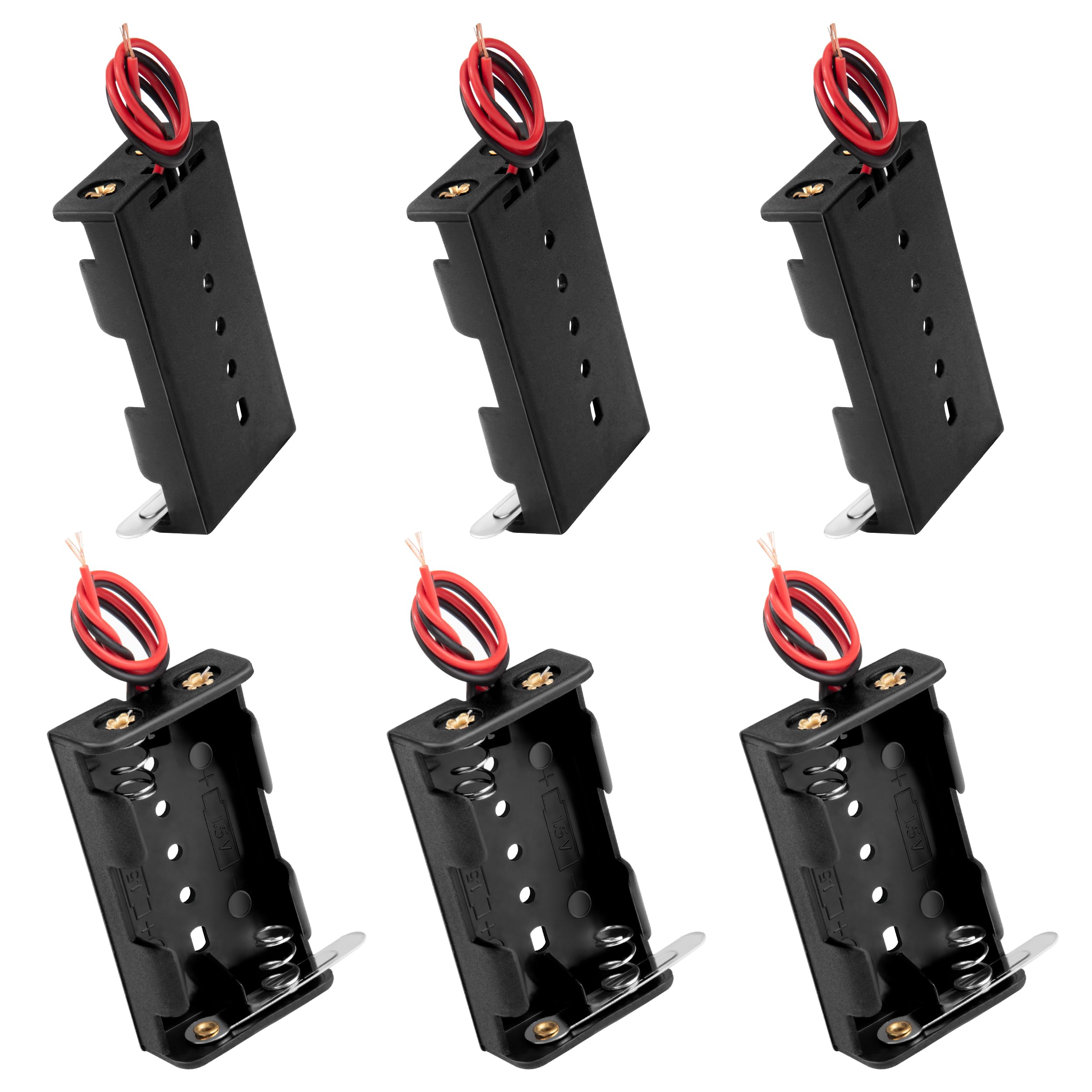 Support de Batterie AA Supports de Piles en Plastique 1,5V avec Fils et ...
