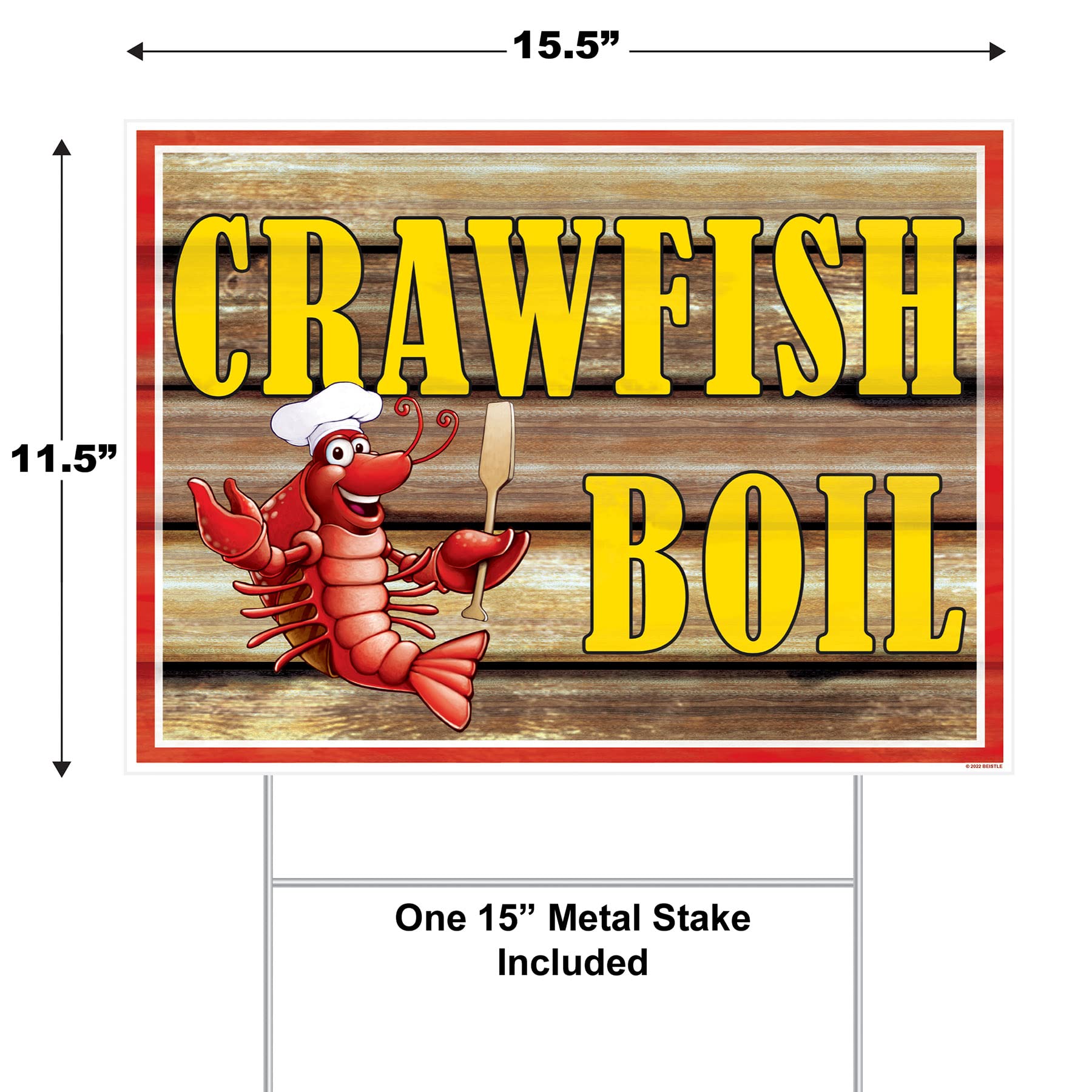 Snapklik.com : Crawfish Boil Plastic Yard Sign