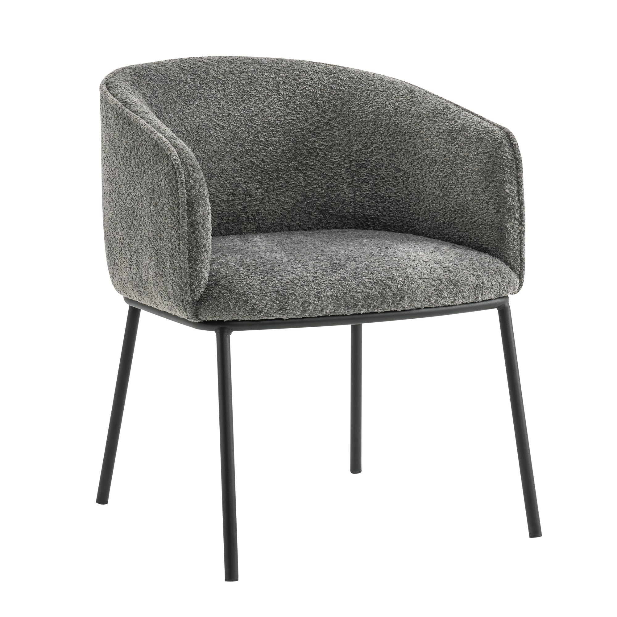Snapklik.com : Boucle Upholstered Accent Armchair Barrel Mid Century ...