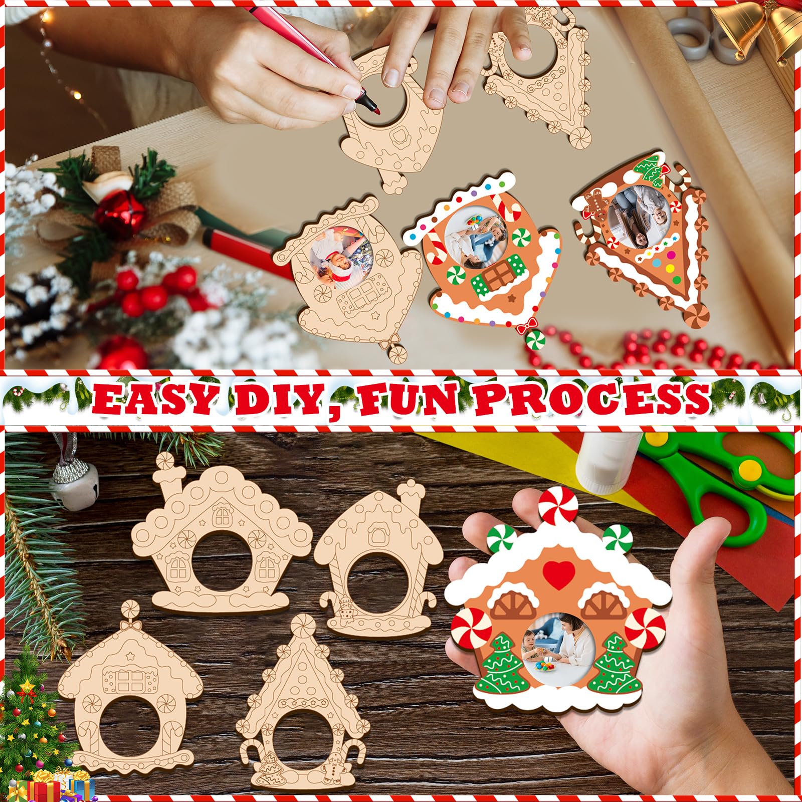 Mini Gingerbread House Kit 24 Pack Gingerbread House Bulk Christmas ...