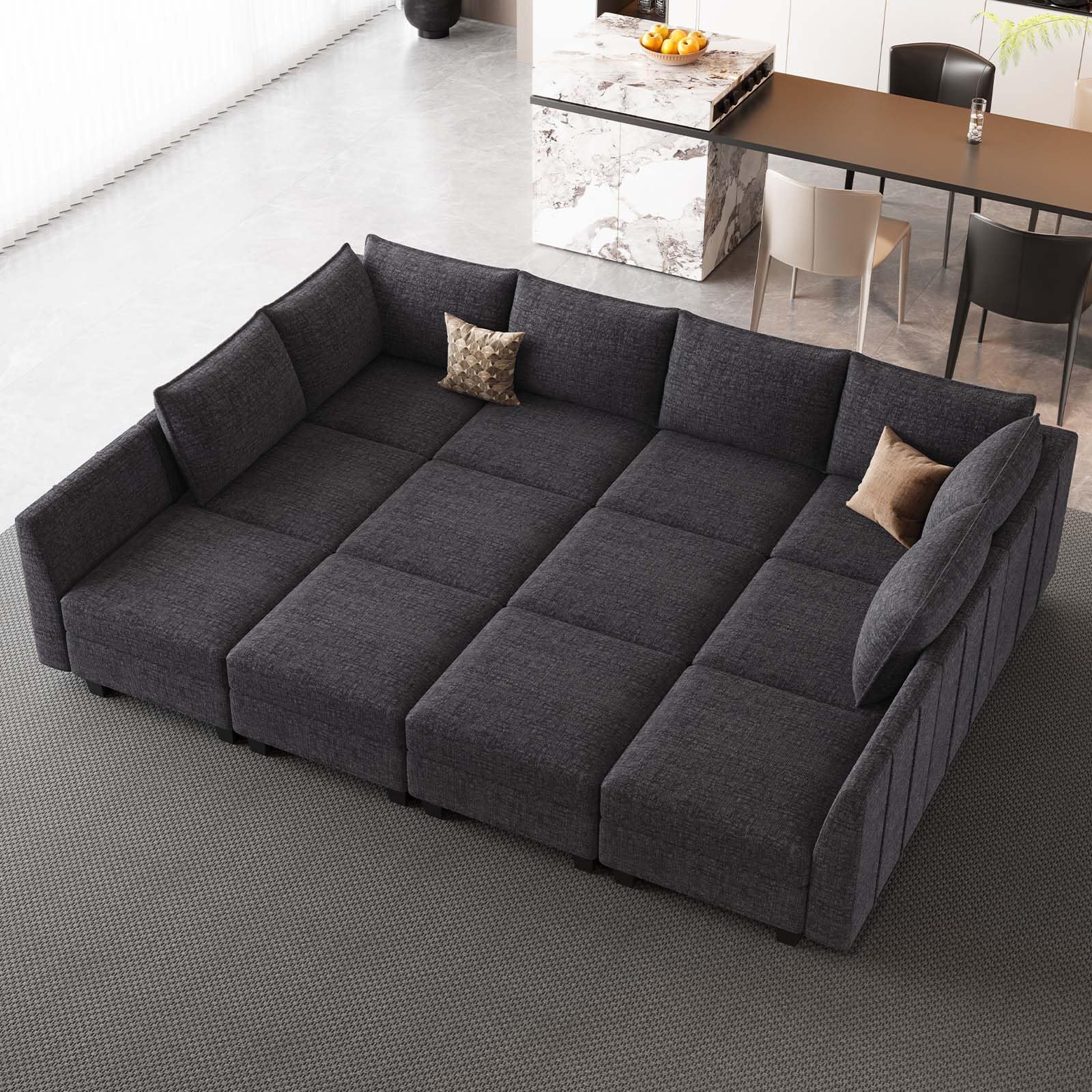 Amazon.com: Belffin Oversized Modular Sectional Sofa Sleeper Sectional ...