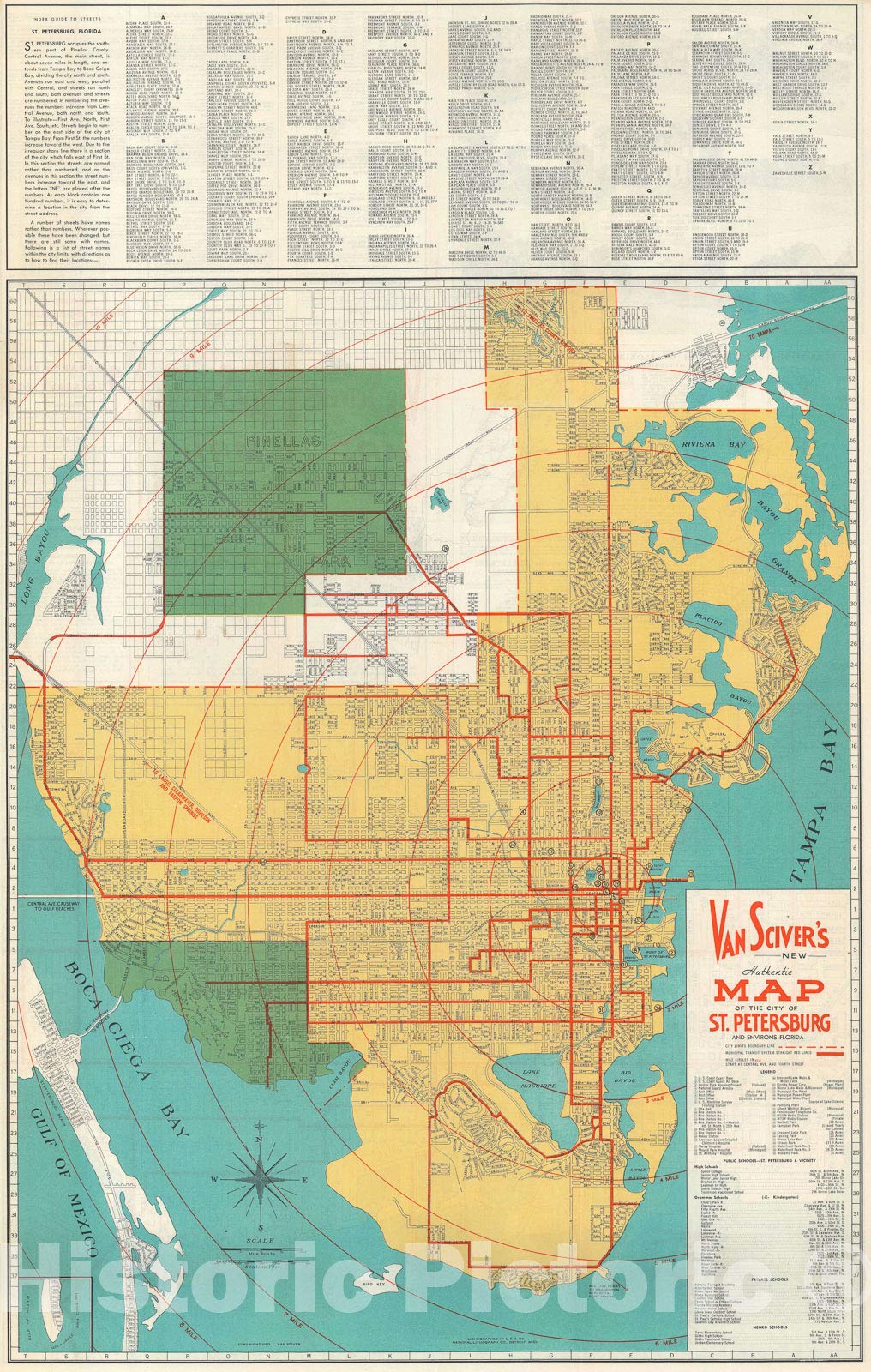 Saint Petersburg South Side Map