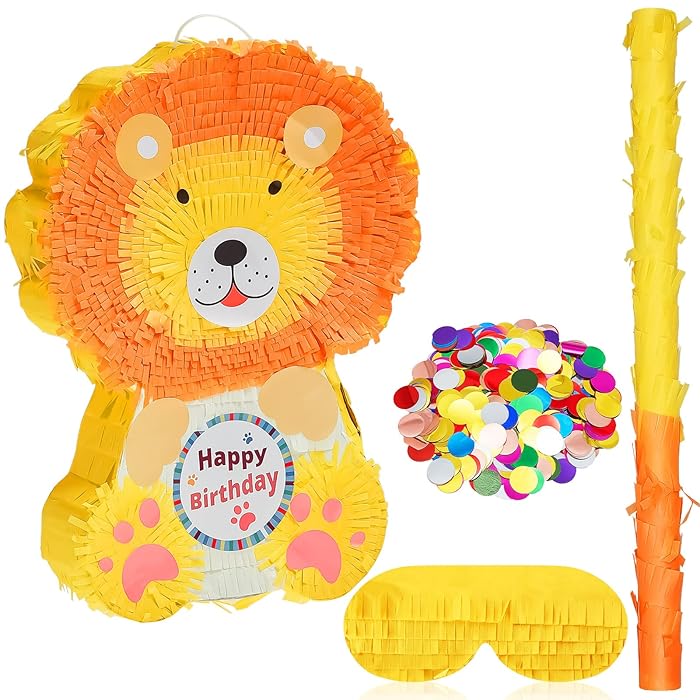 Buy Lion Pinata Bundle Pull String Lion King Pinata with a Blindfold ...