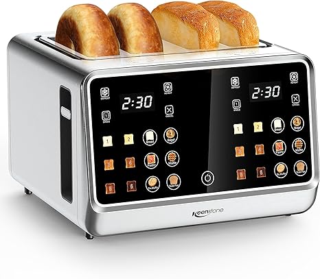 Amazon.com: Keenstone Toaster 4 Slice, Digital Smart Toaster with ...