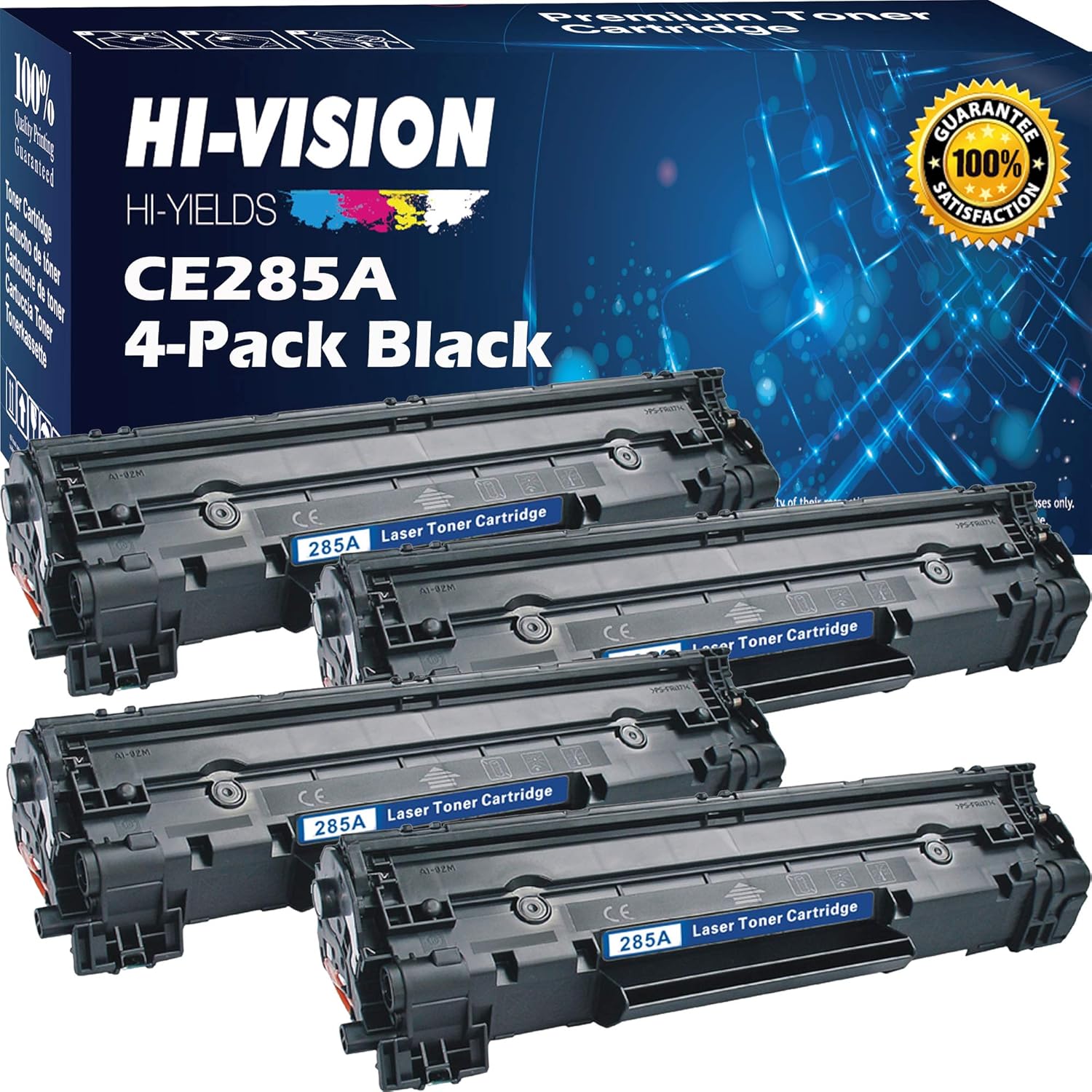 Amazon.com: HI-VISION HI-YIELDS [4-Pack] Compatible Toner Cartridge Replacement for HP 85A ...