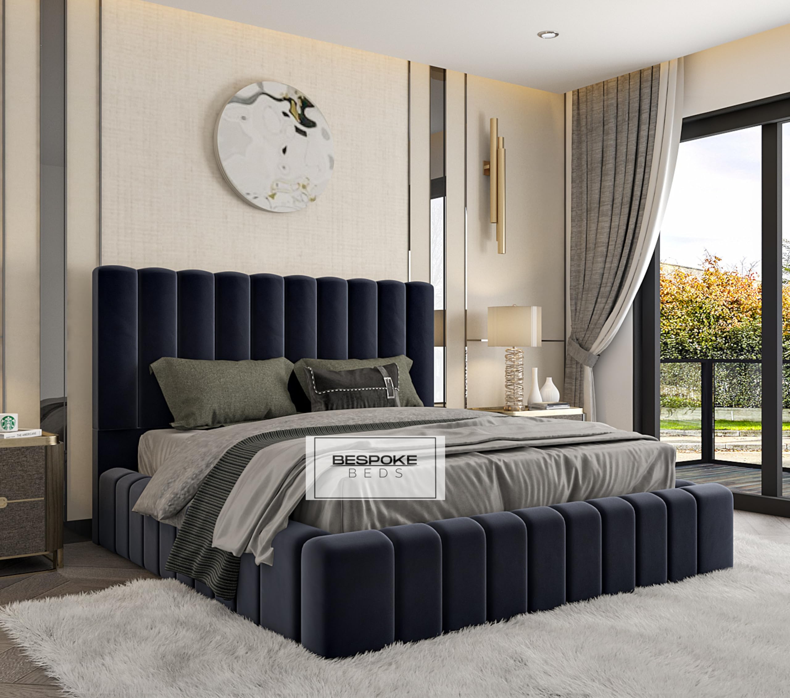 BESPOKE BEDS Ottoman Storage Bed Frame, Upholstered Bed Frame, Fabric ...