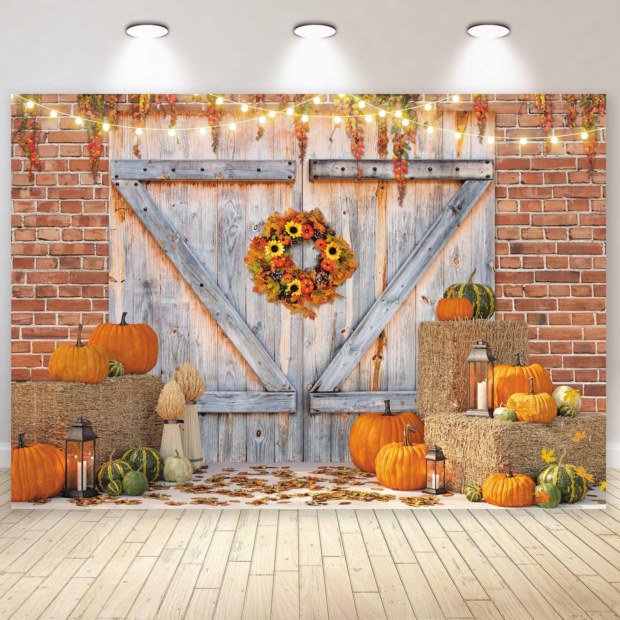 Amazon.com : Fall Rustic Backdrop for Photography Autumn Harvest ...