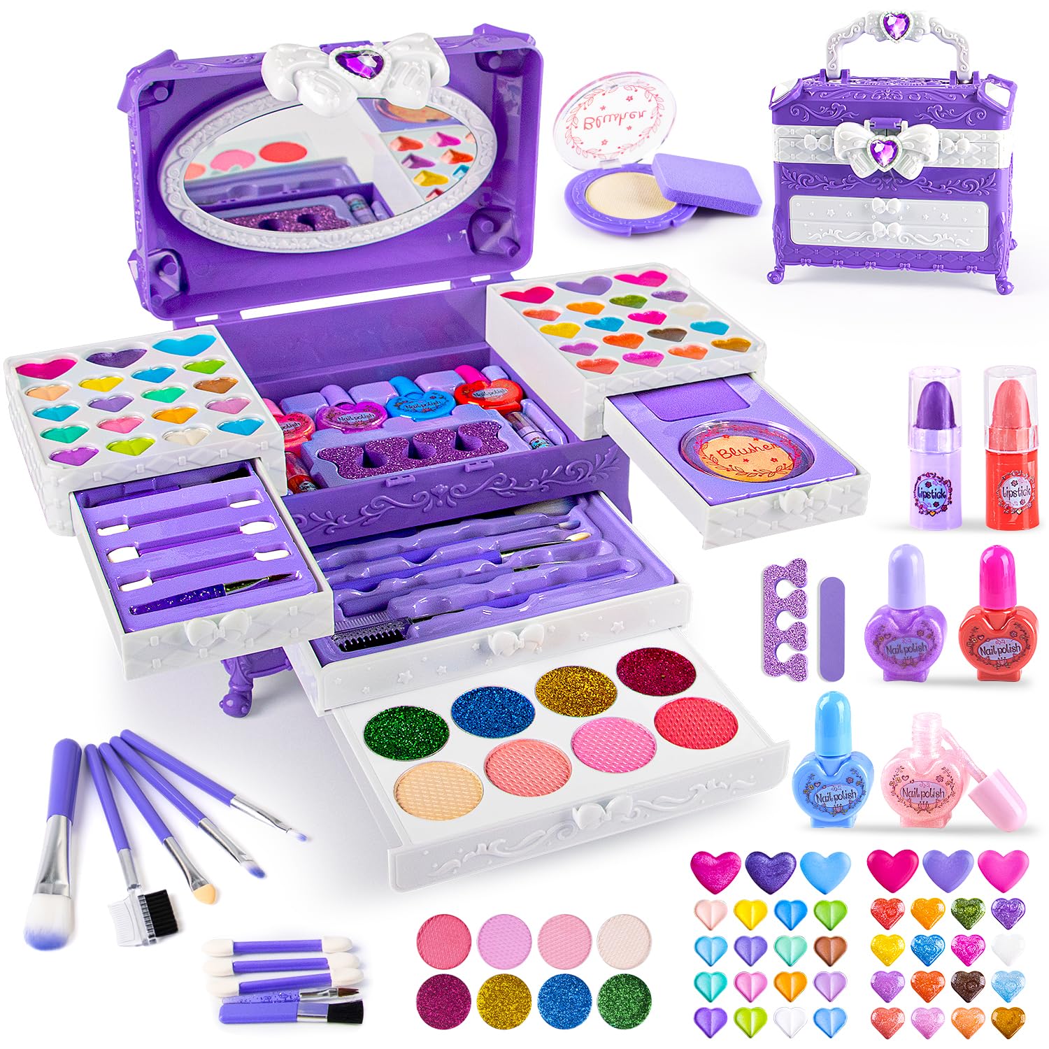 Kids Makeup Kit for Girl - Kids Toys Kid Make Up Set,Non Toxic ...