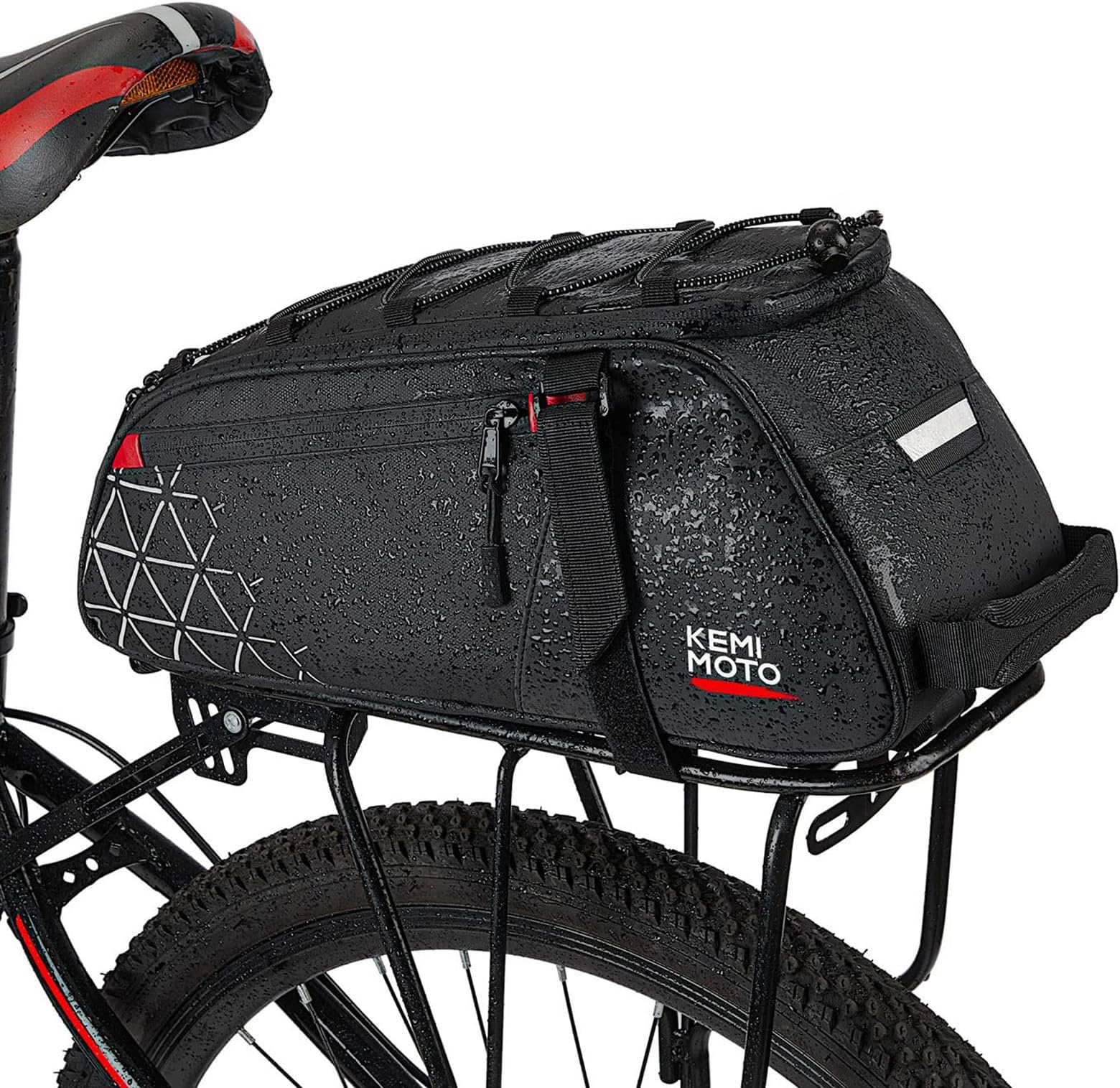 BTR Bicycle Rear Rack Pannier Bike Bag with Waterproof Cover, Net ...