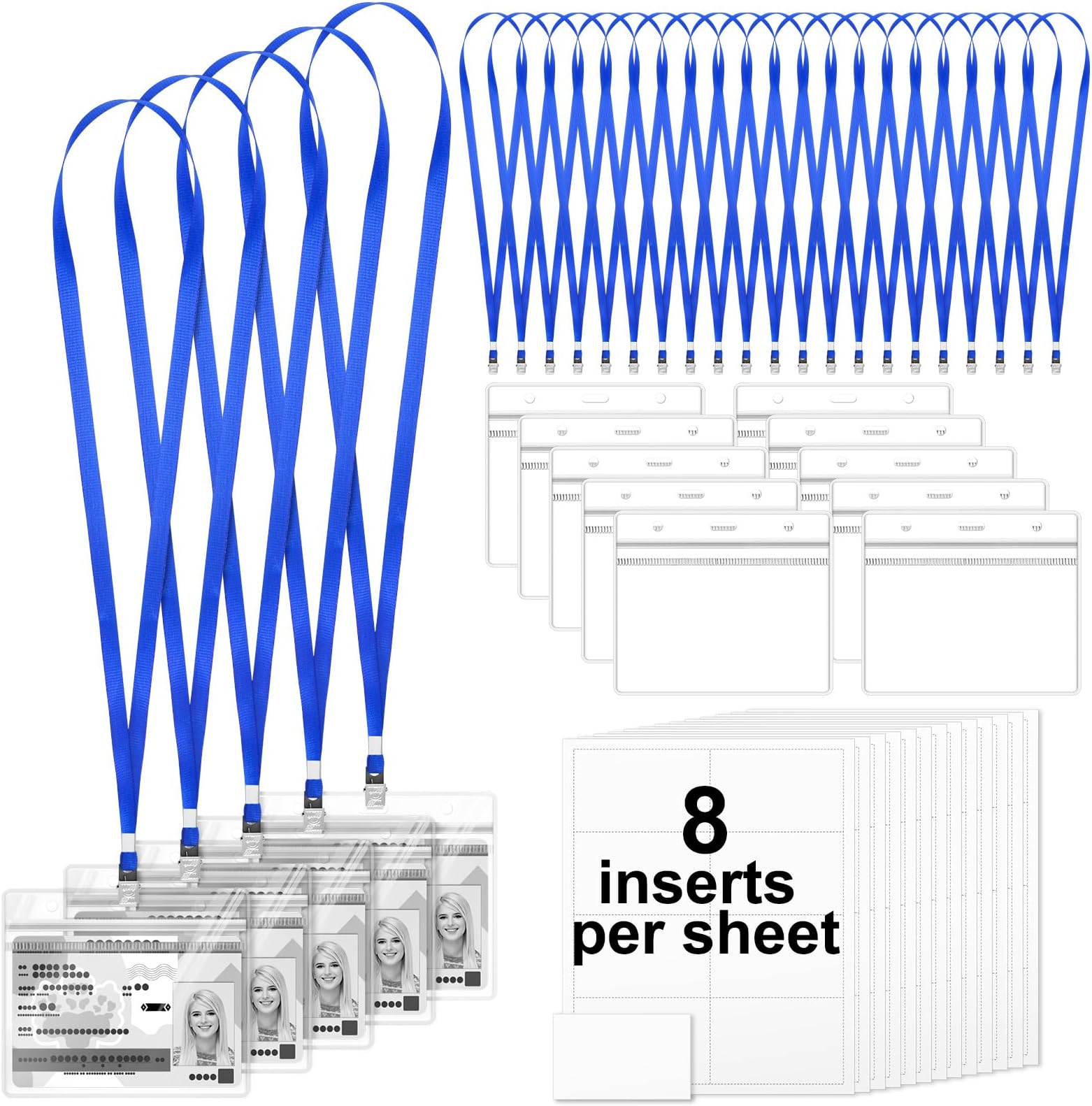 Amazon.com : Motiskyy 320 Pcs Reunion Clear Name Tags Badge Holder with ...