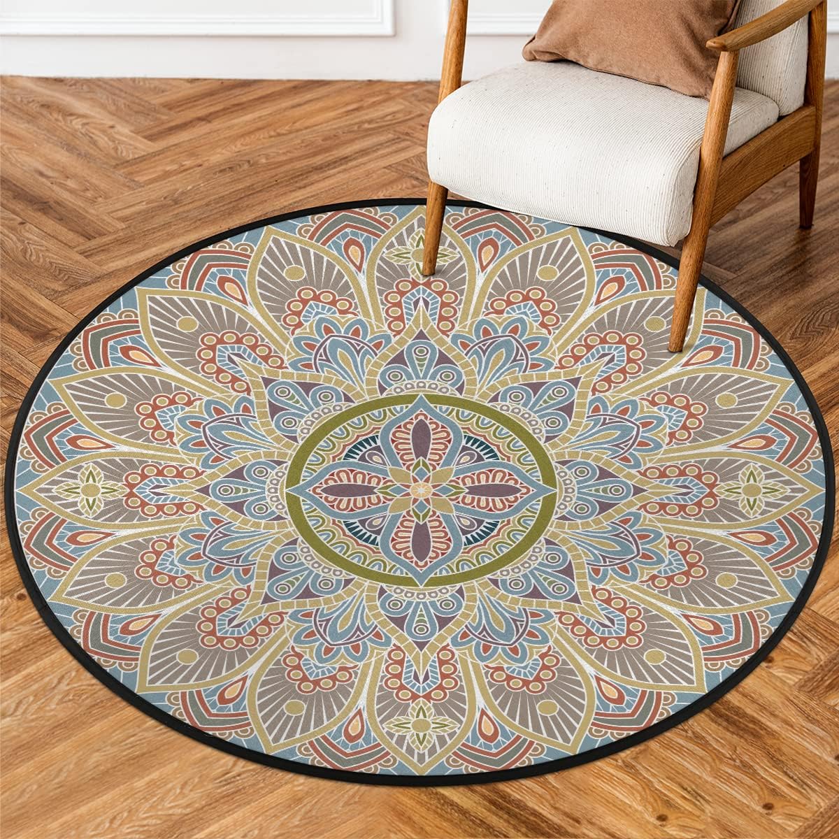 Amazon.com: Mandala Round Rug 3Ft Bohe Round Area Rug for Bedroom ...