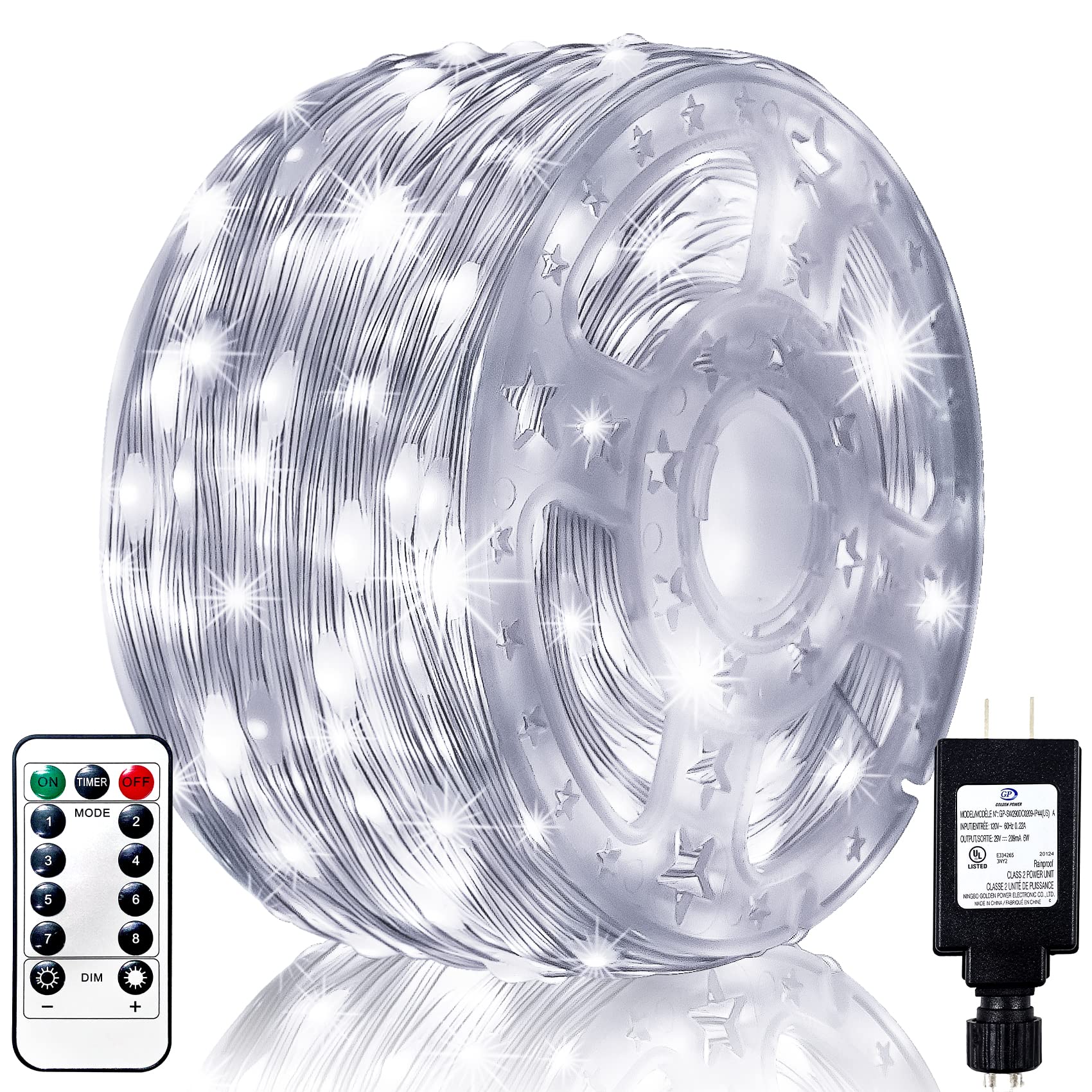 Maojia 1000LEDs Christmas Fairy String Lights Outdoor, IP67 Waterproof ...