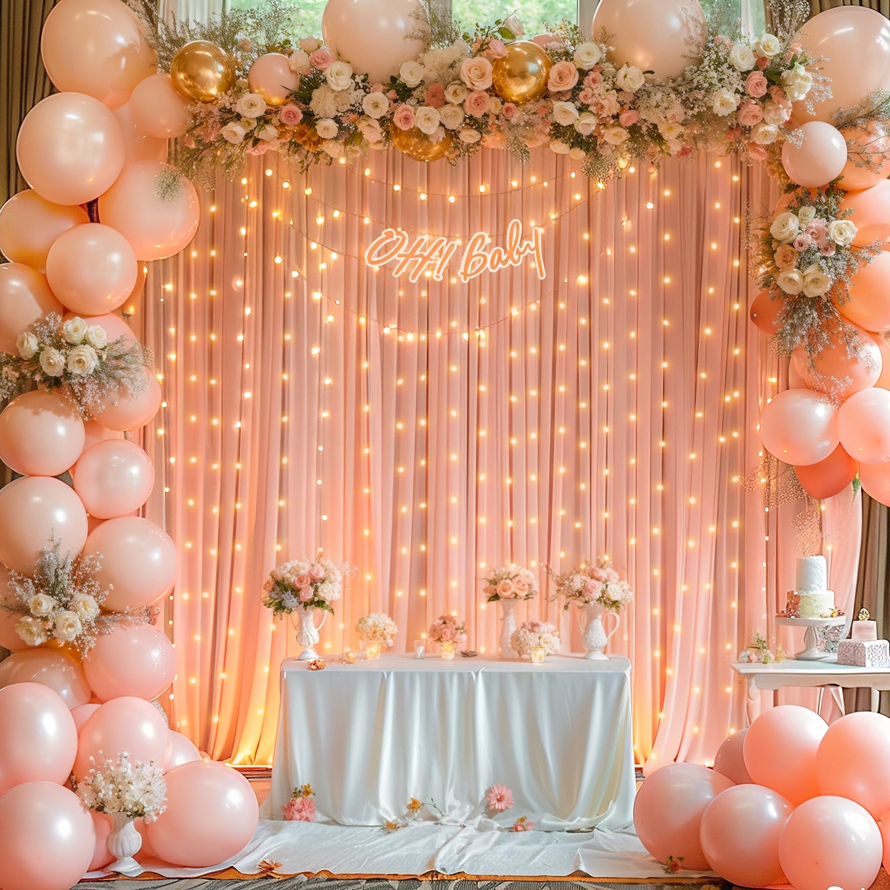 Peachy Cheek Party Backdrop Amazon.com: Vansolinne Sweet As A Peach