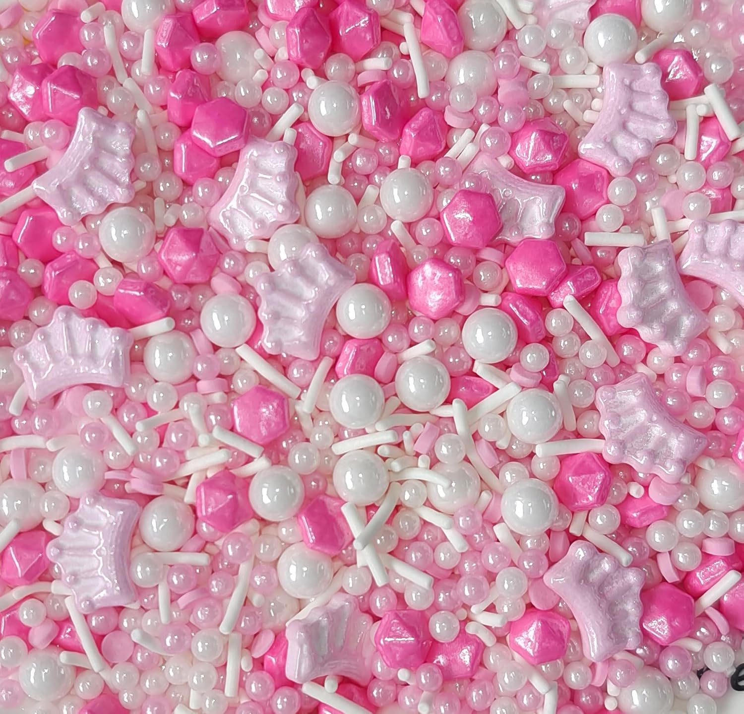 Amazon.com: Sentovac Edible Pink Crown Mix Sprinkles for Decorating ...