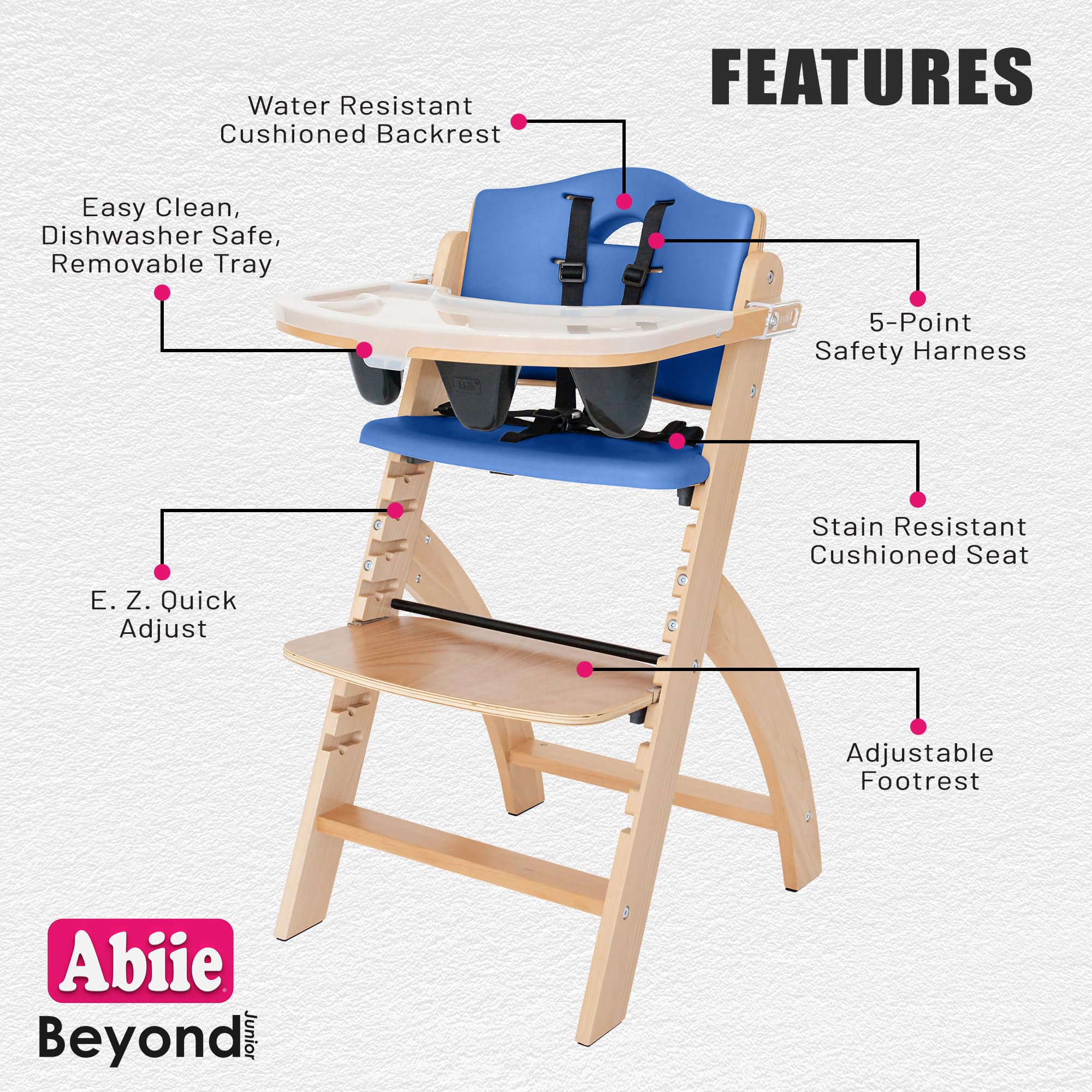 Snapklik.com : Abiie Beyond Junior Wooden High Chair