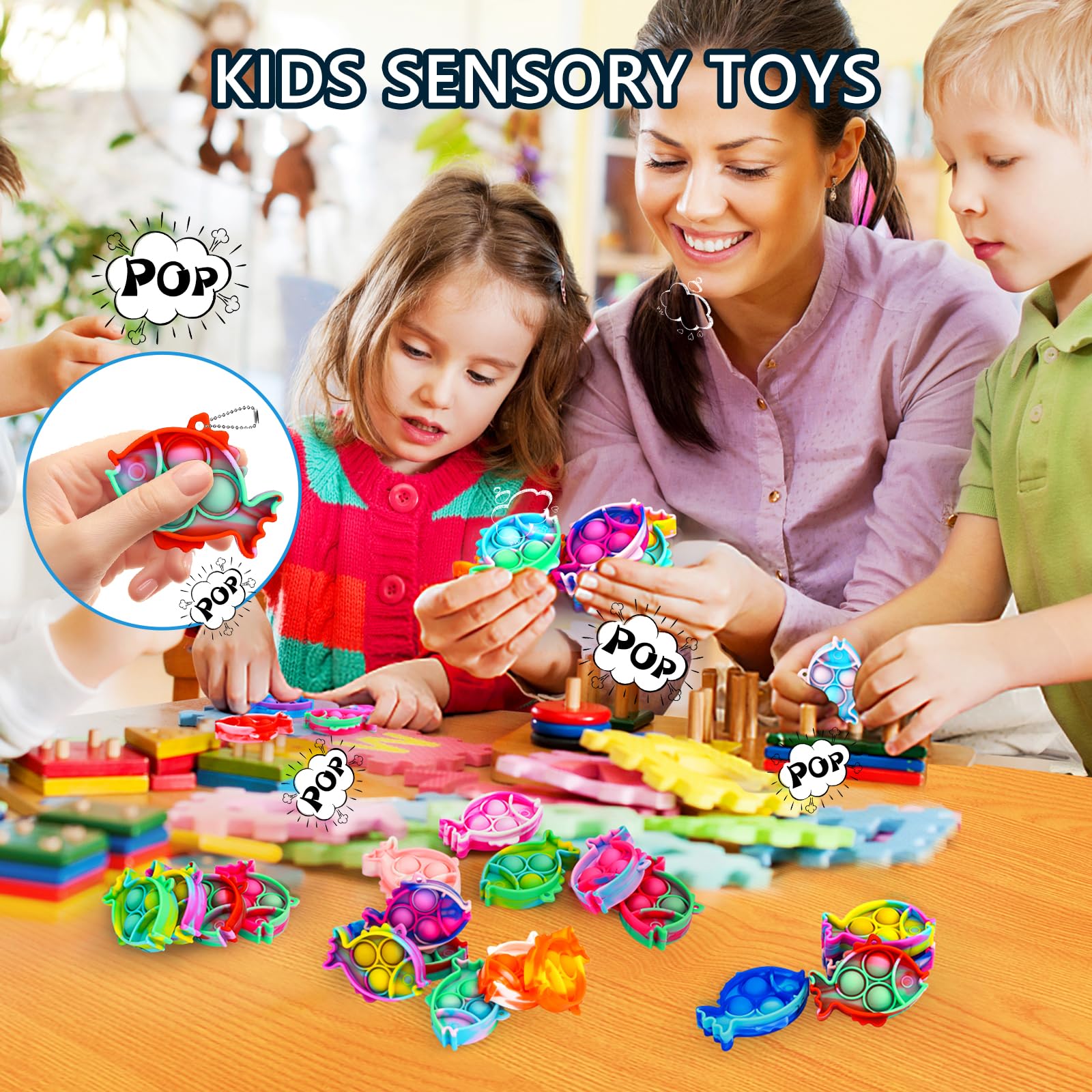 Snapklik.com : Pop Fidget Toys Bulk Its Birthday Party Favors For Kids ...