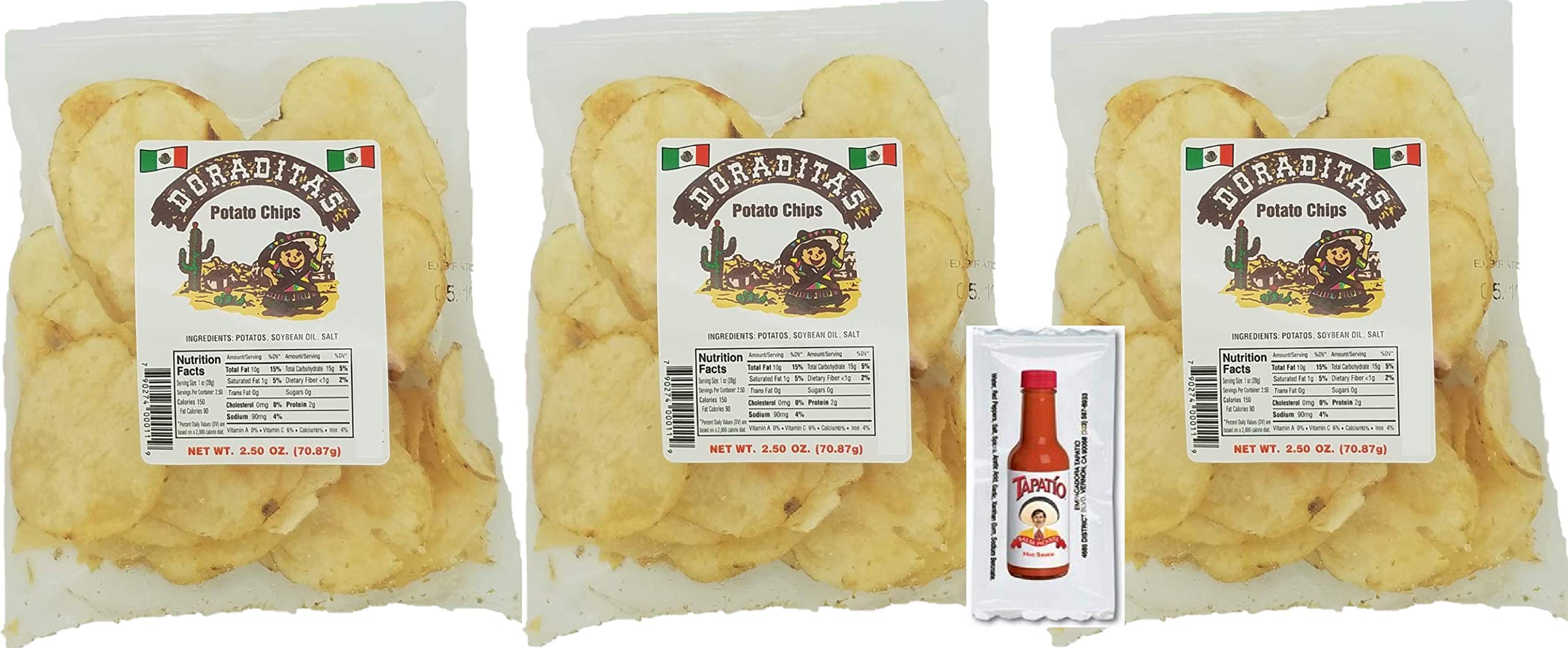 Buy Kettle Cooked Potato Chips Papas Caseras (3 Pack 2.5oz each & 5 ...