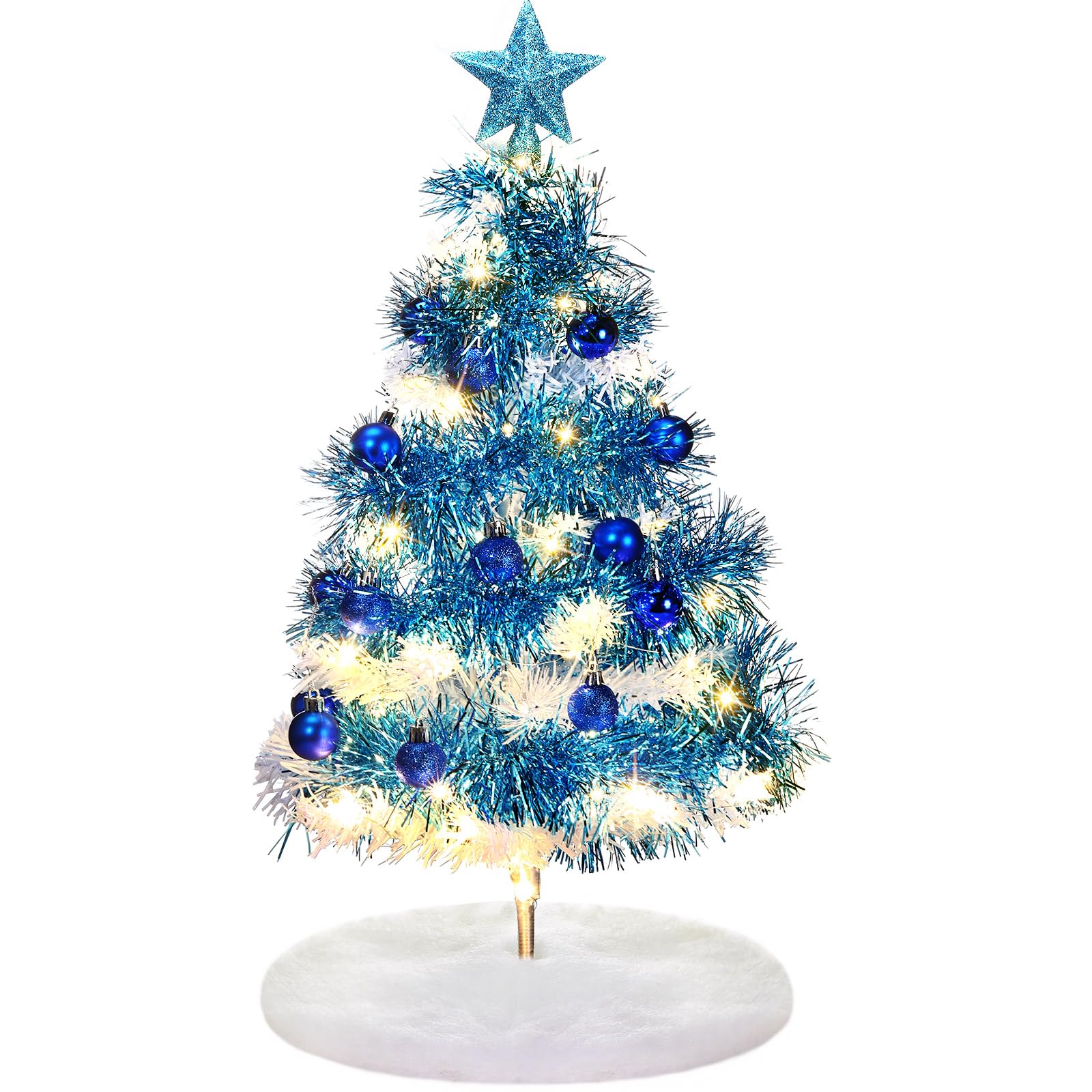 Amazon.com: Silipull Mini Christmas Tree Set Christmas Tree Tabletop ...