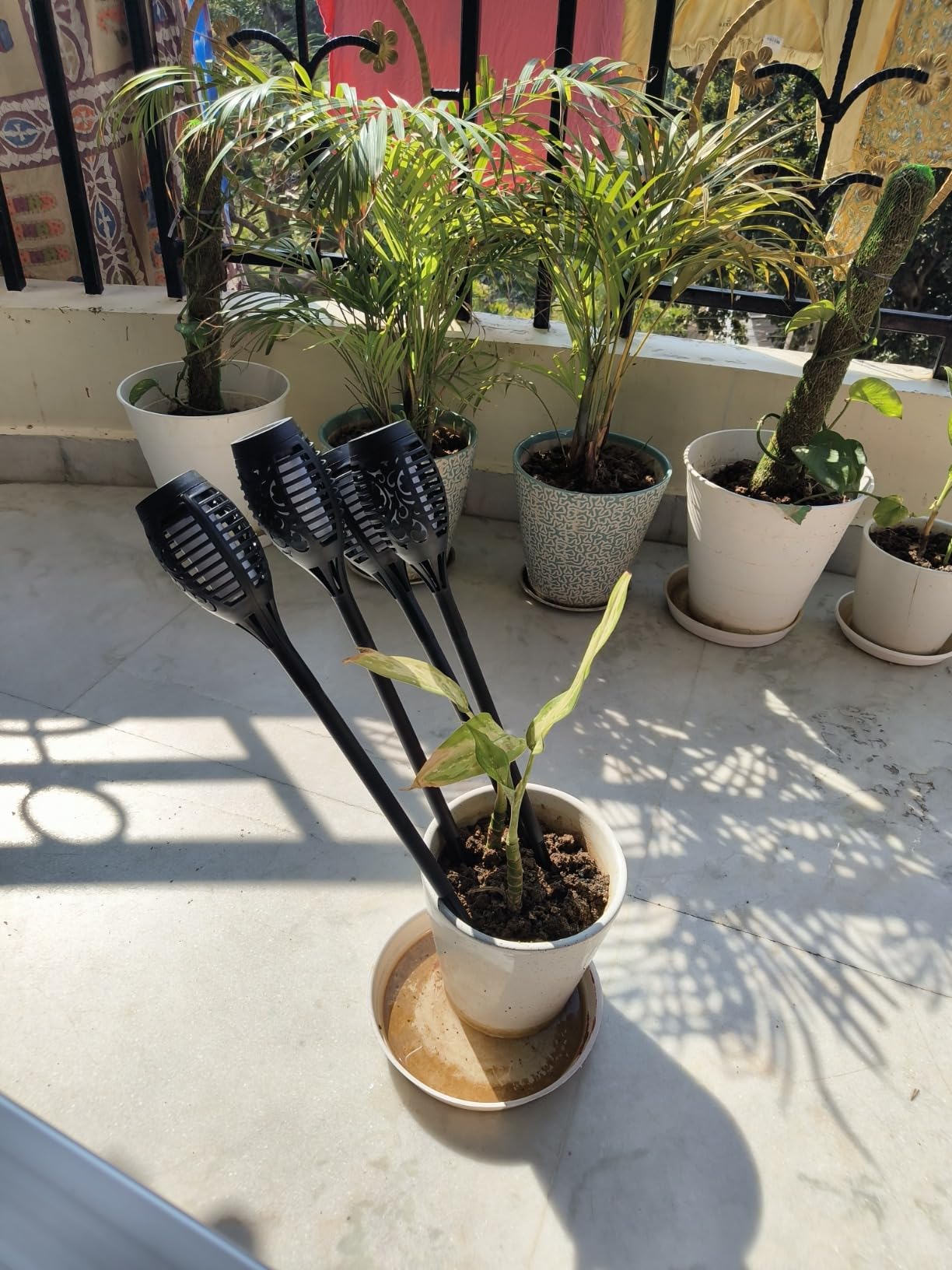 GolWof Plastic 1 Pack Solar Torch Mashaal Lights: Super Bright Solar ...