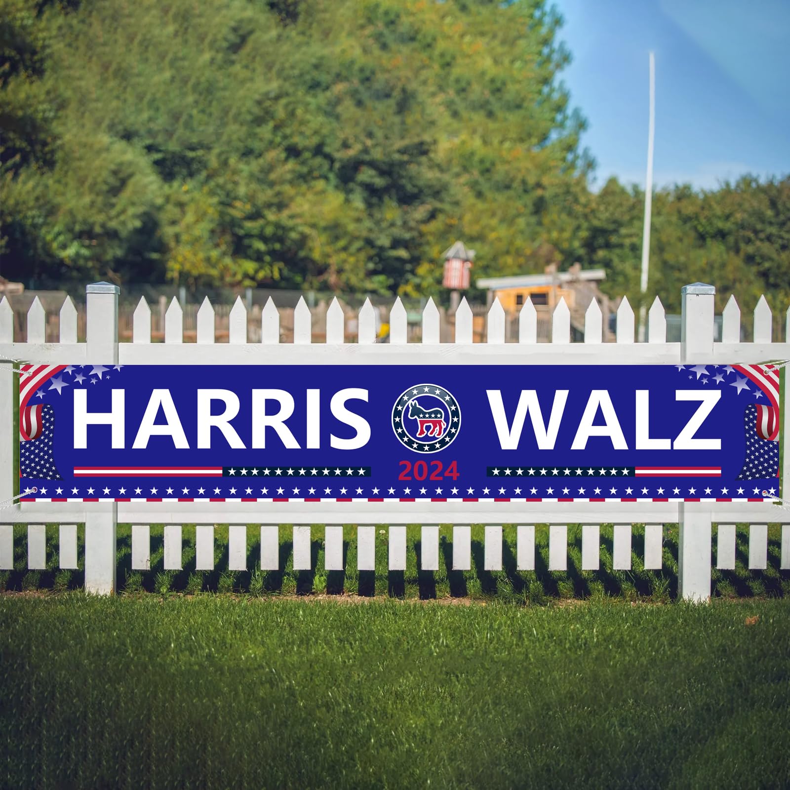 Amazon.com : Kamala Harris Tim Walz 2024 Banner,8.2Ftx19.7In Harris ...