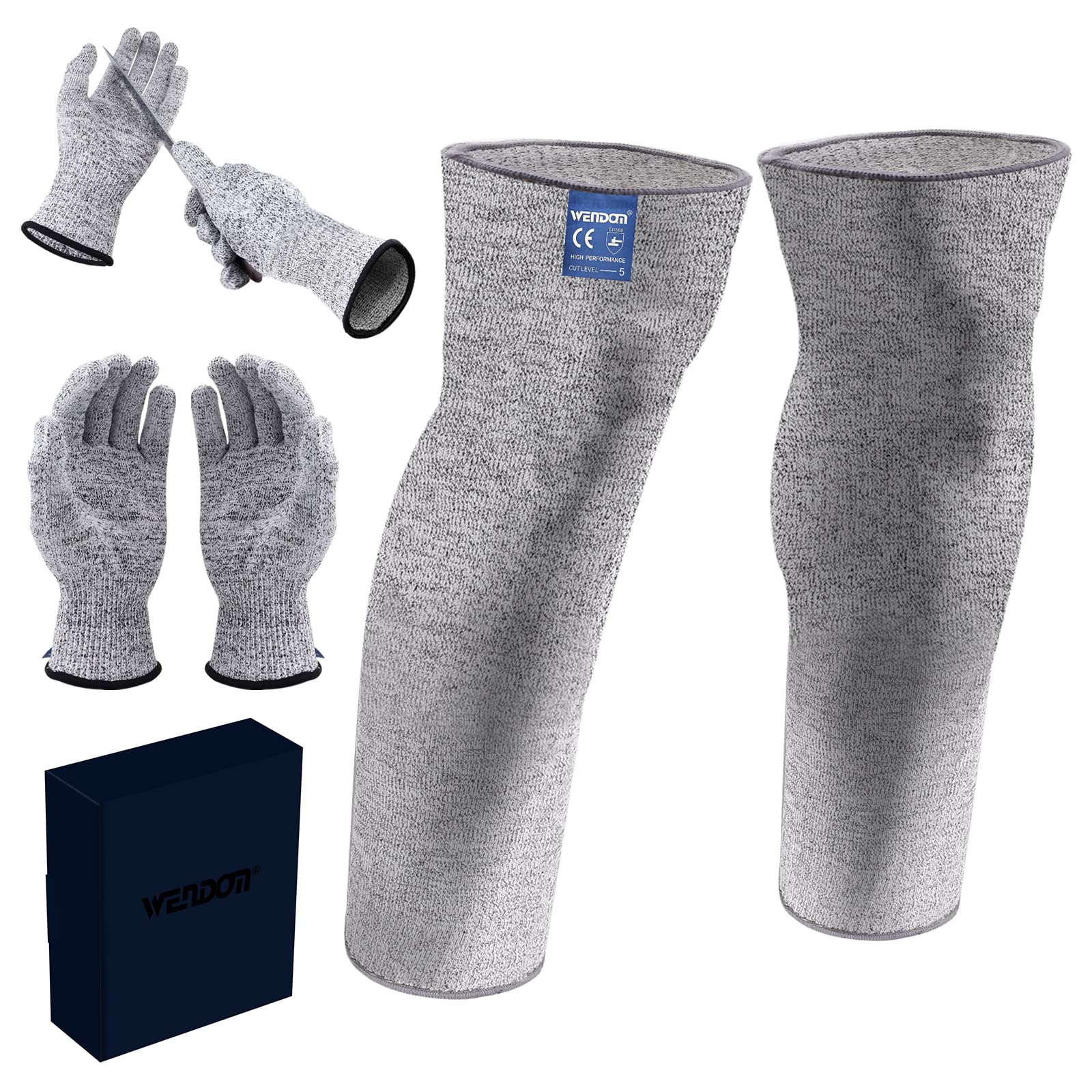 WENDOM Cut Resistant Sleeves for Legs and Hands Work Protection Guard ...